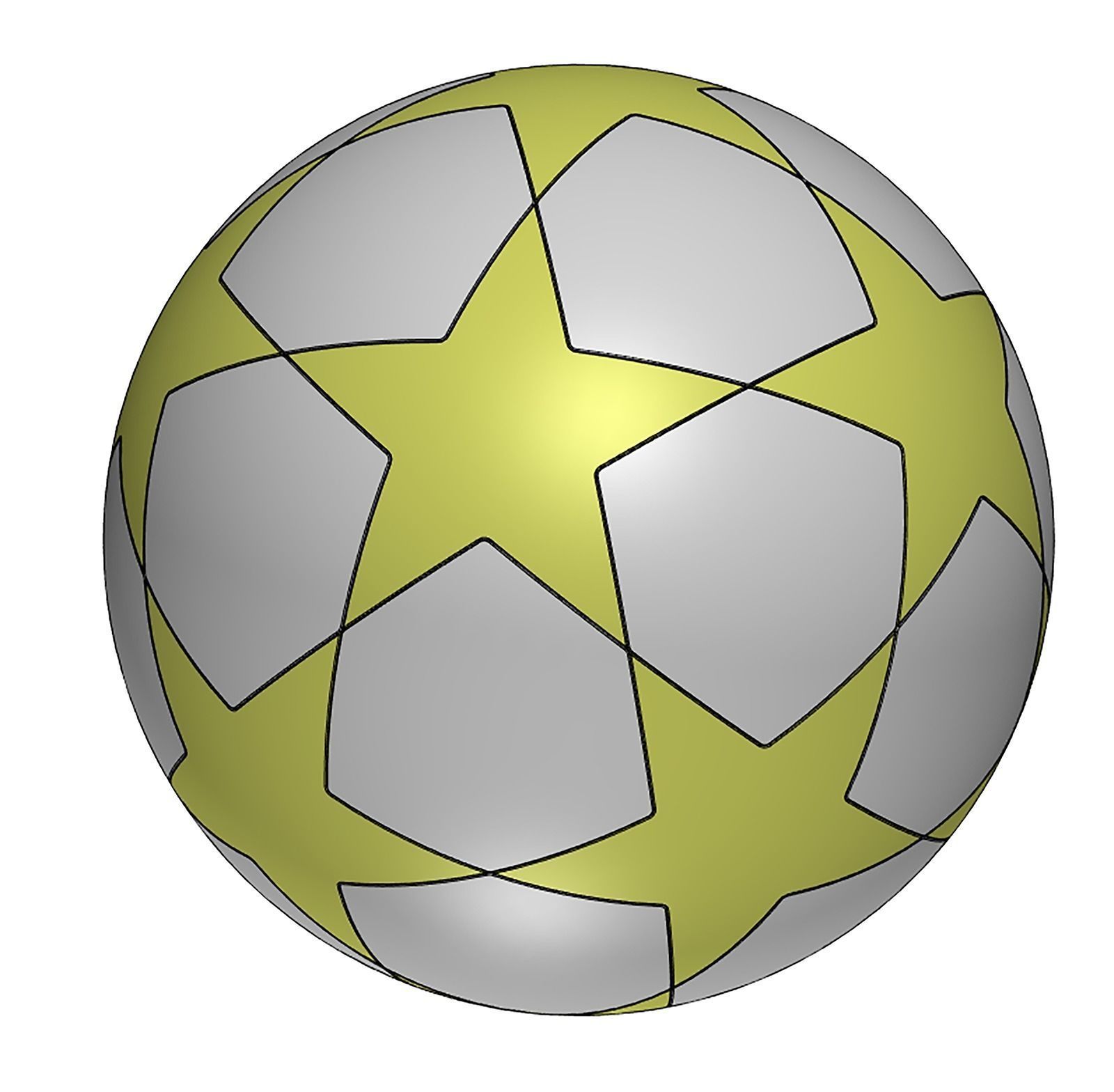 StarBall soccer ball with stars free 3D model | CGTrader