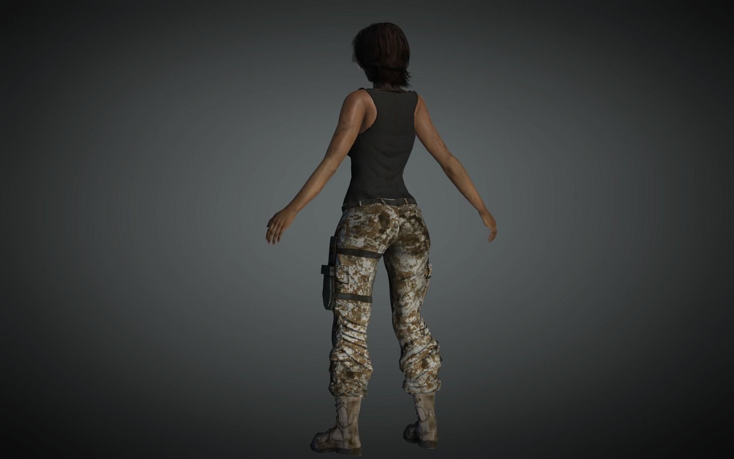 3D model AAA Military Female Character 01 VR / AR / low-poly | CGTrader
