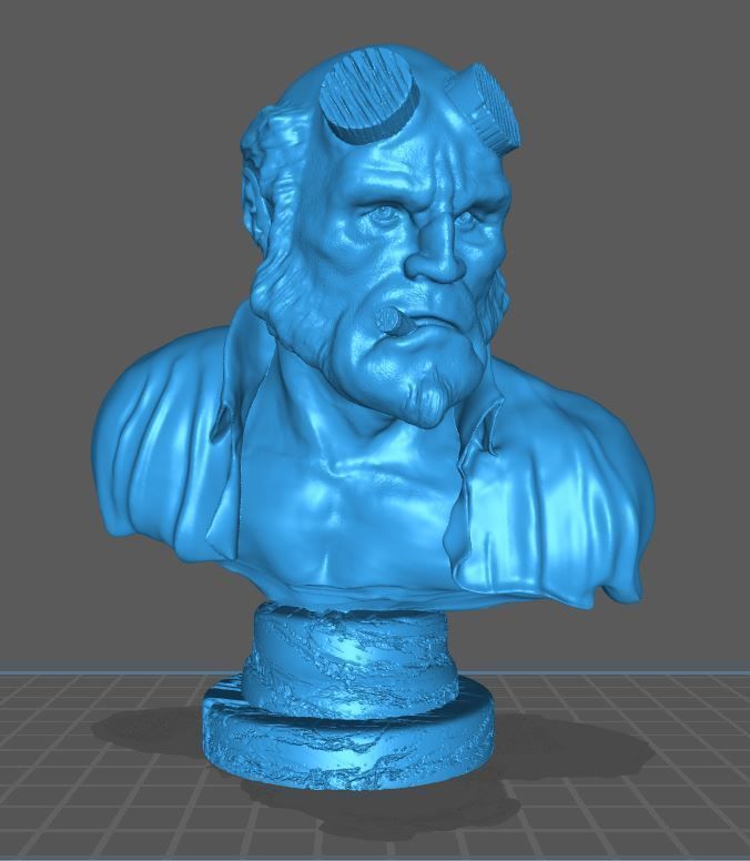 Hellboy bust 3D model 3D printable | CGTrader