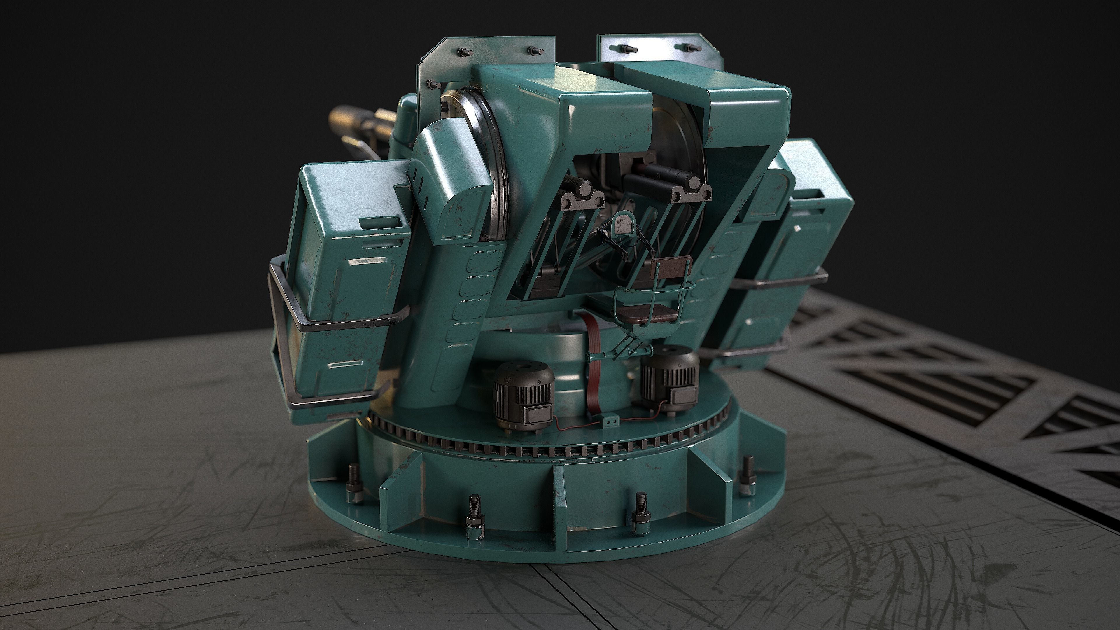 Slingshot futuristic machine gun free VR / AR / low-poly 3D model ...