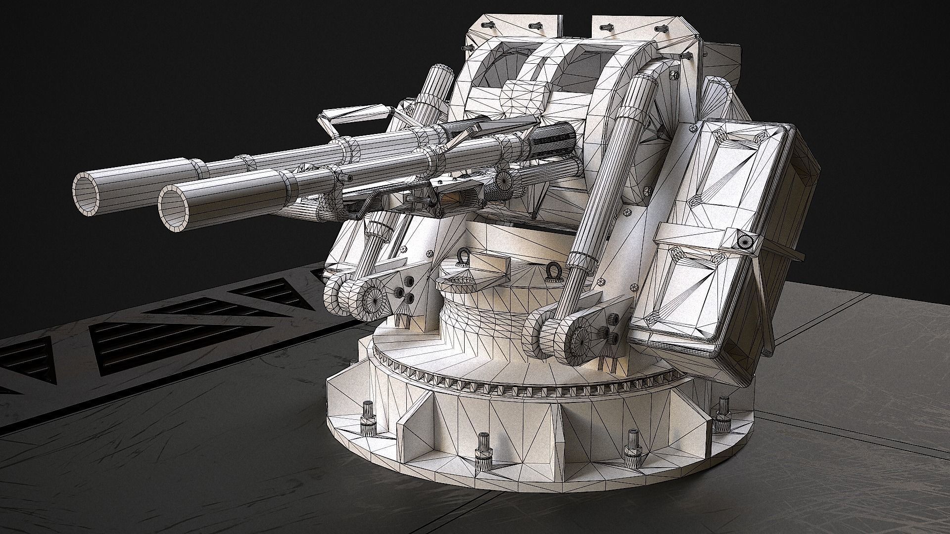 Slingshot futuristic machine gun free VR / AR / low-poly 3D model ...