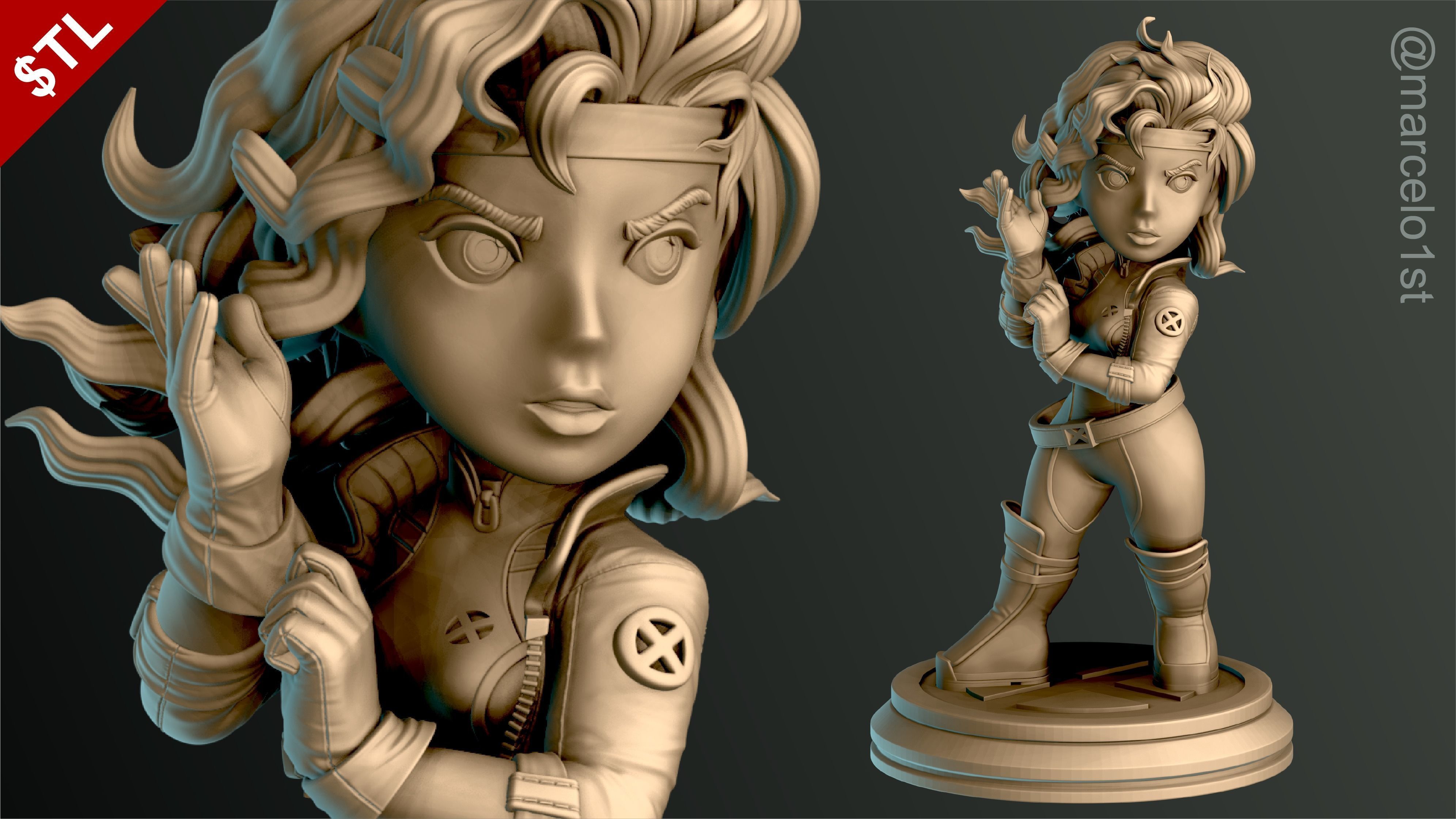 SIMPLES - Rogue X-men Classic 3D model 3D printable | CGTrader