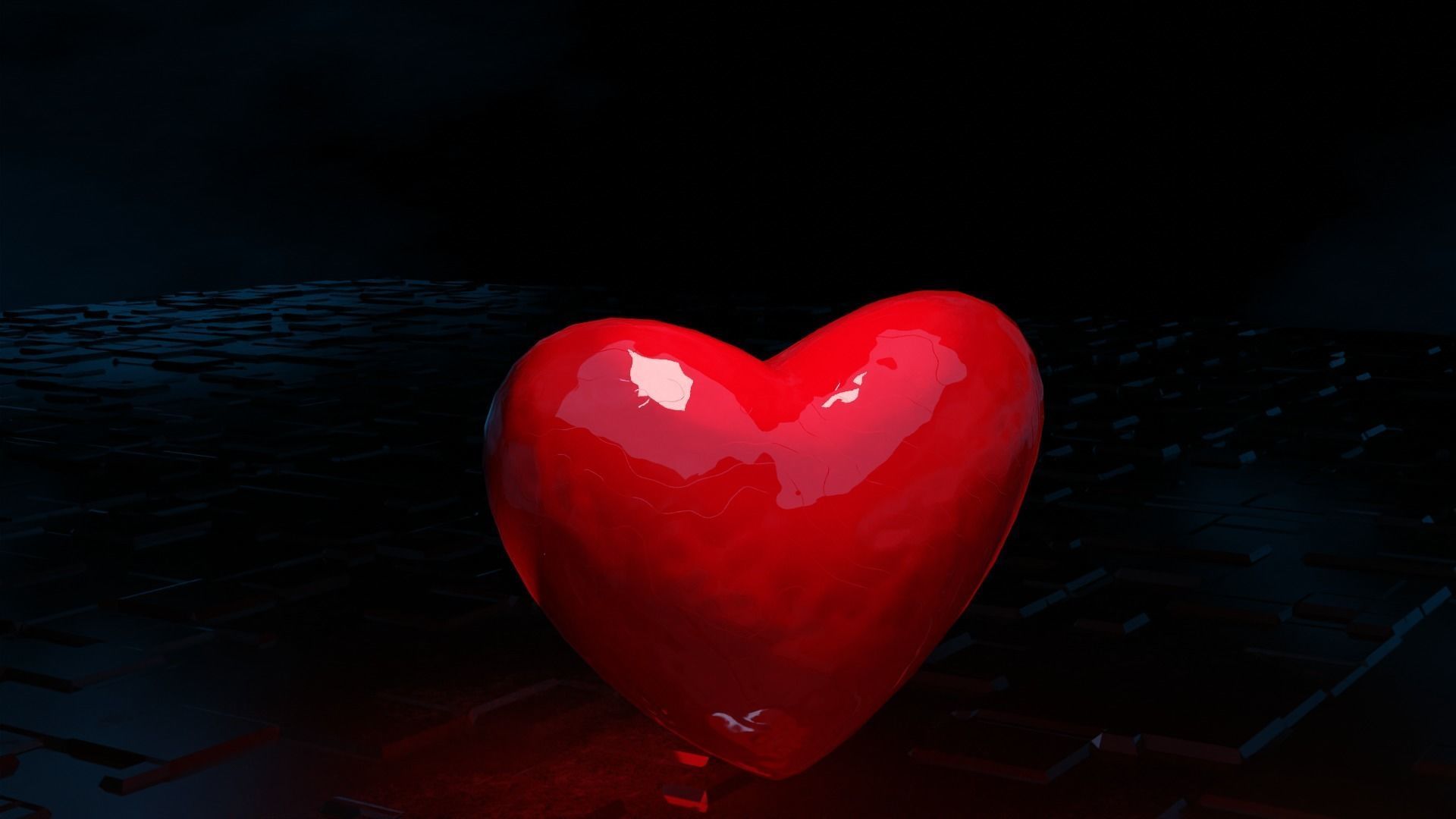 3D model animated glowing heart VR / AR / low-poly | CGTrader