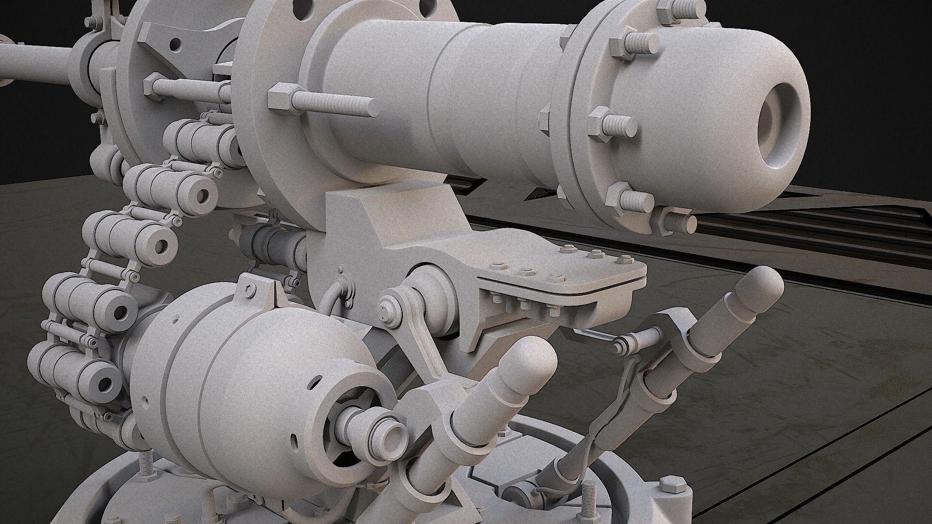 Chain autocannon 3D model | CGTrader