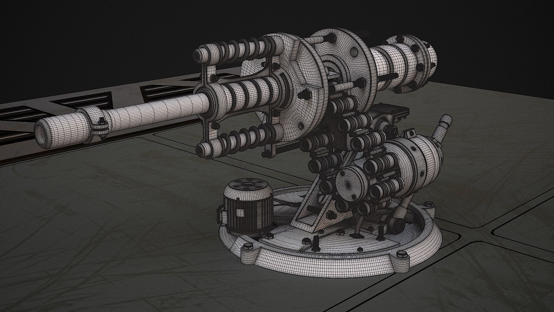 Chain autocannon 3D model | CGTrader