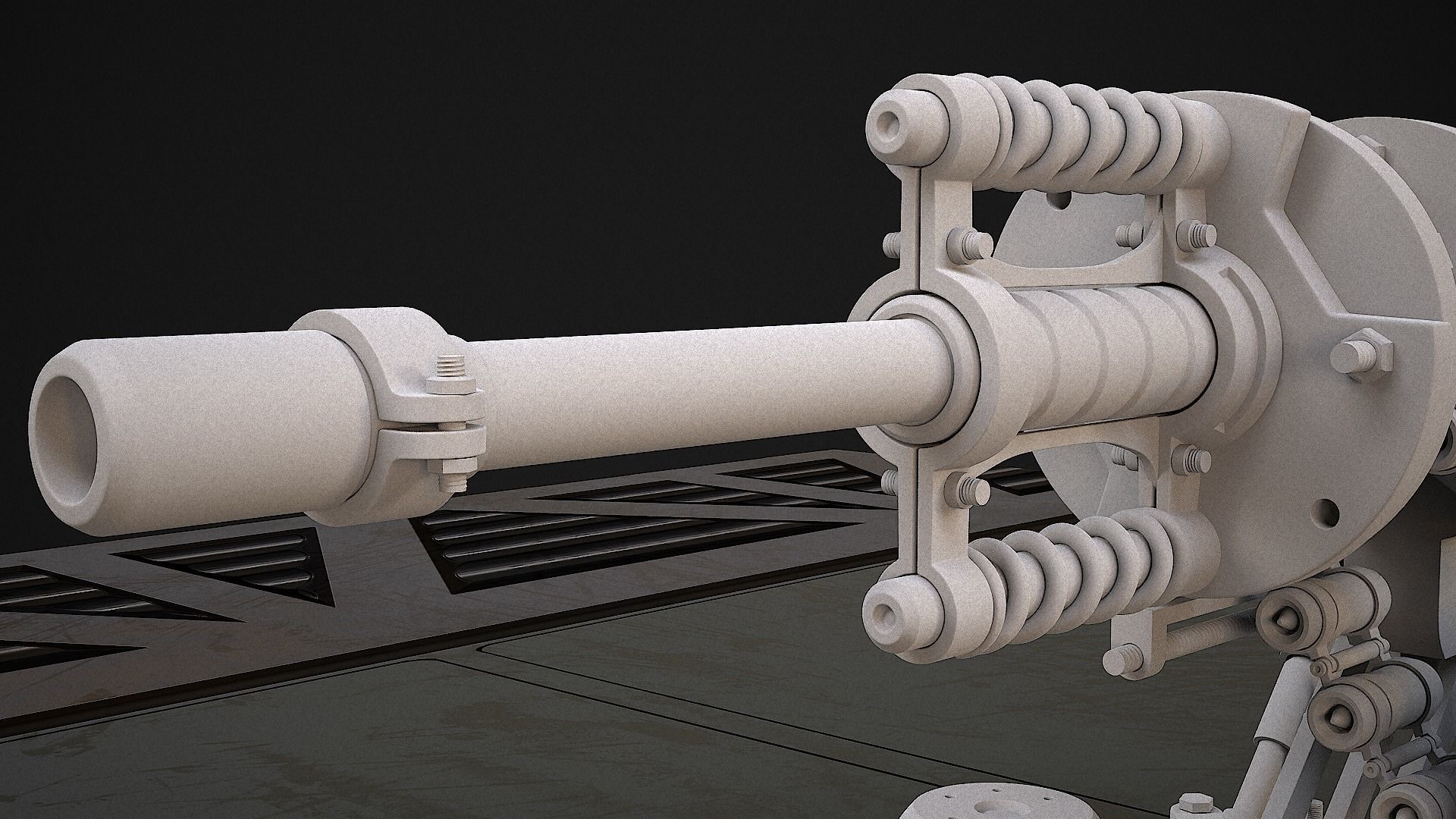 Chain autocannon 3D model | CGTrader