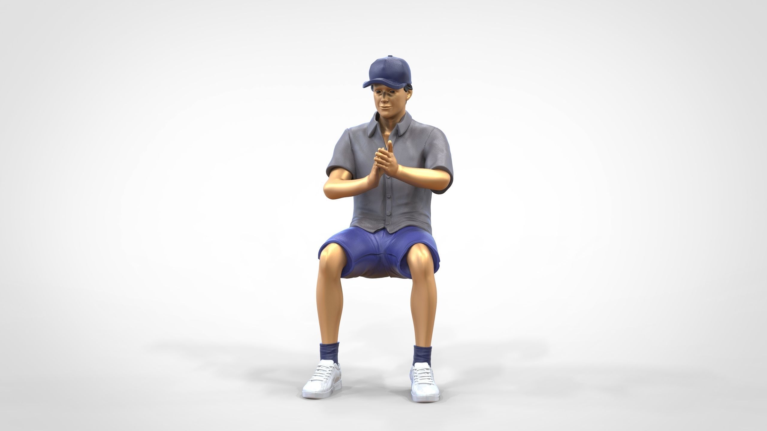 N16 Football fan clapping and waving in stadium 3D model 3D printable ...