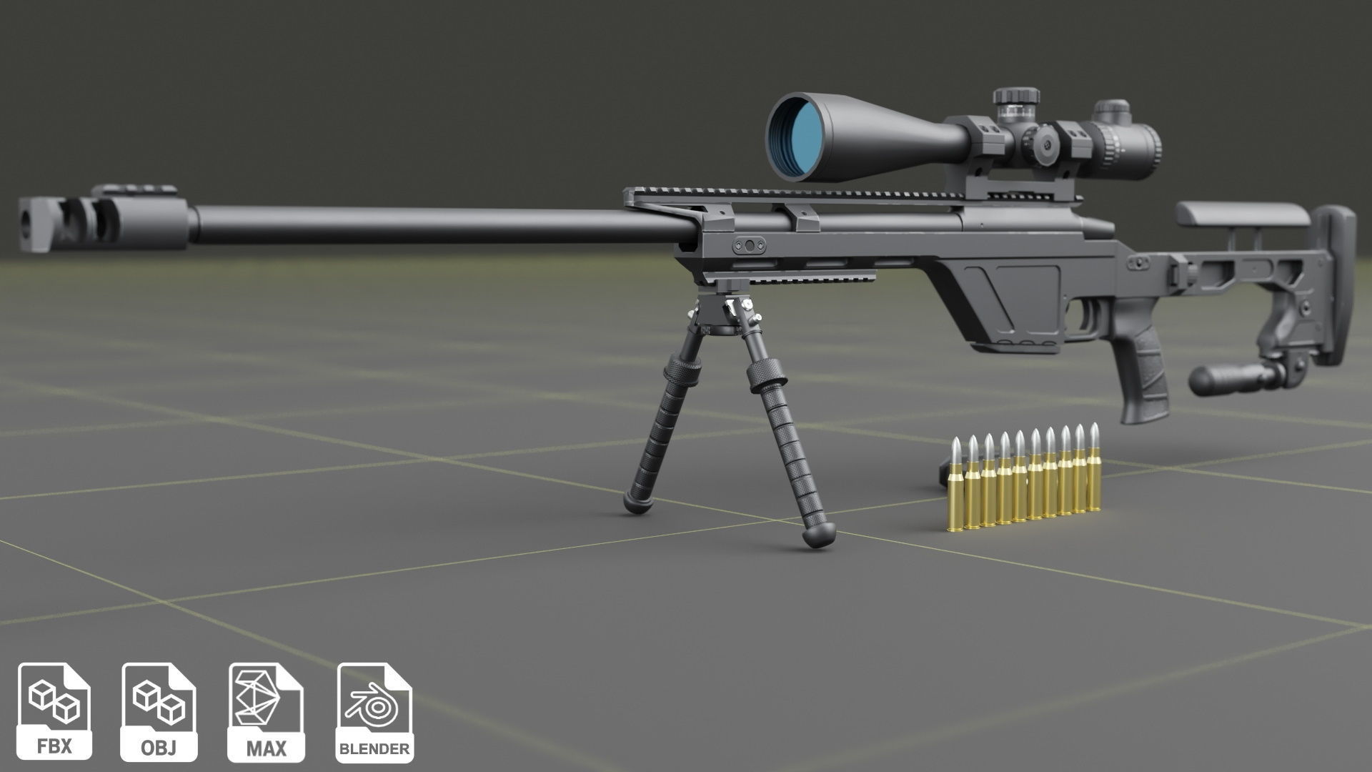 3D model CZ TSR Sniper Rifle VR / AR / low-poly | CGTrader