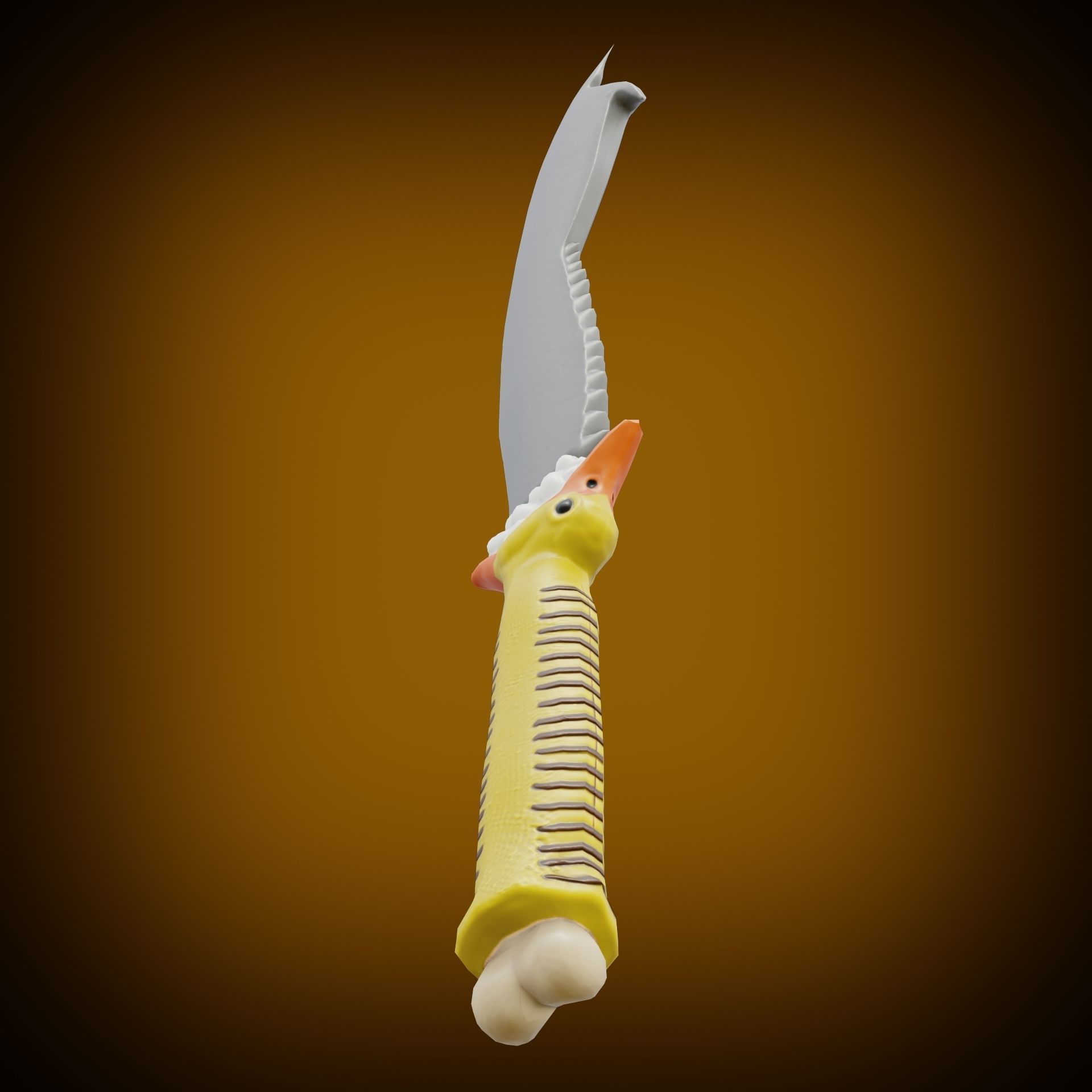 Stylized DuckSword low-poly game ready free VR / AR / low-poly 3D model ...