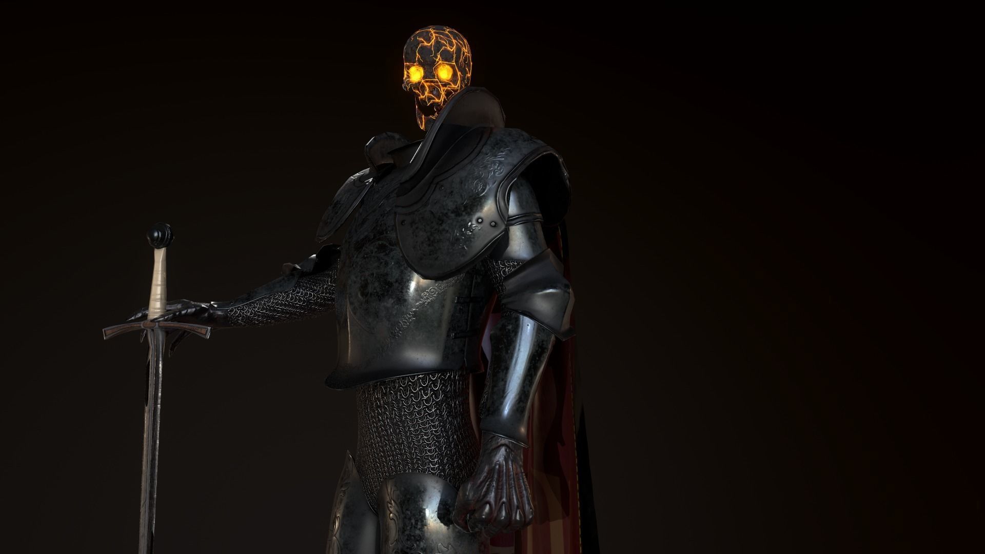 3D model Skeleton Knight VR / AR / low-poly | CGTrader