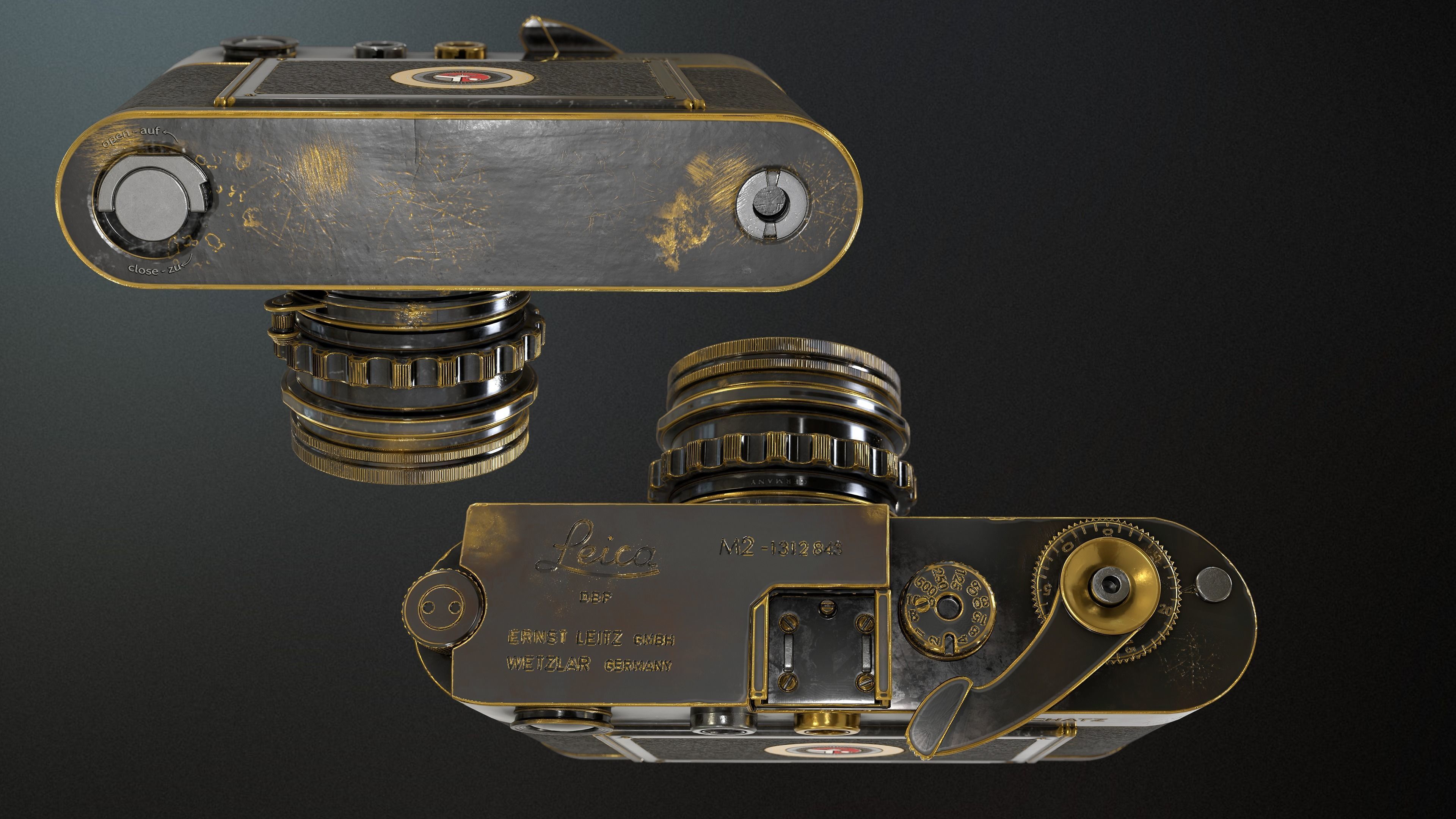 Old Camera Leica M2 3D model | CGTrader