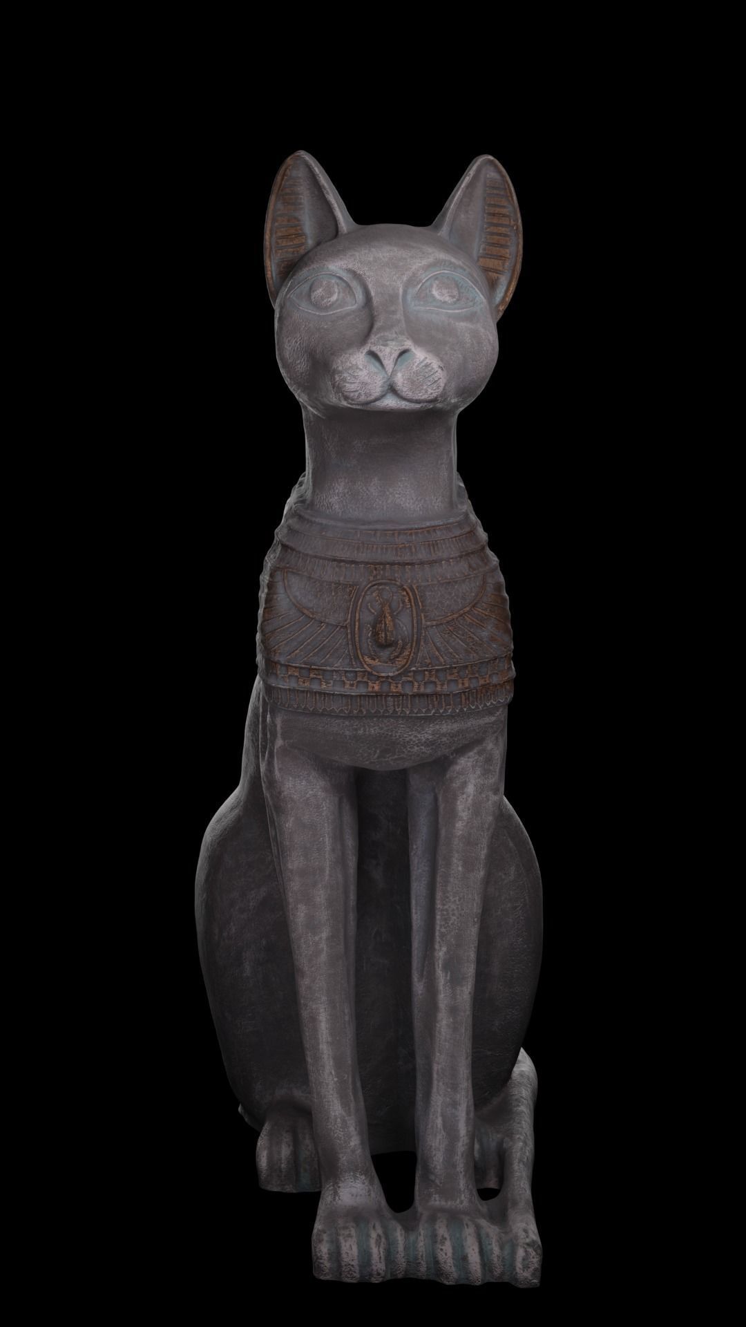 3D model Anubis Statue Egypt Cat MidPoly 3D scan VR / AR / low-poly ...