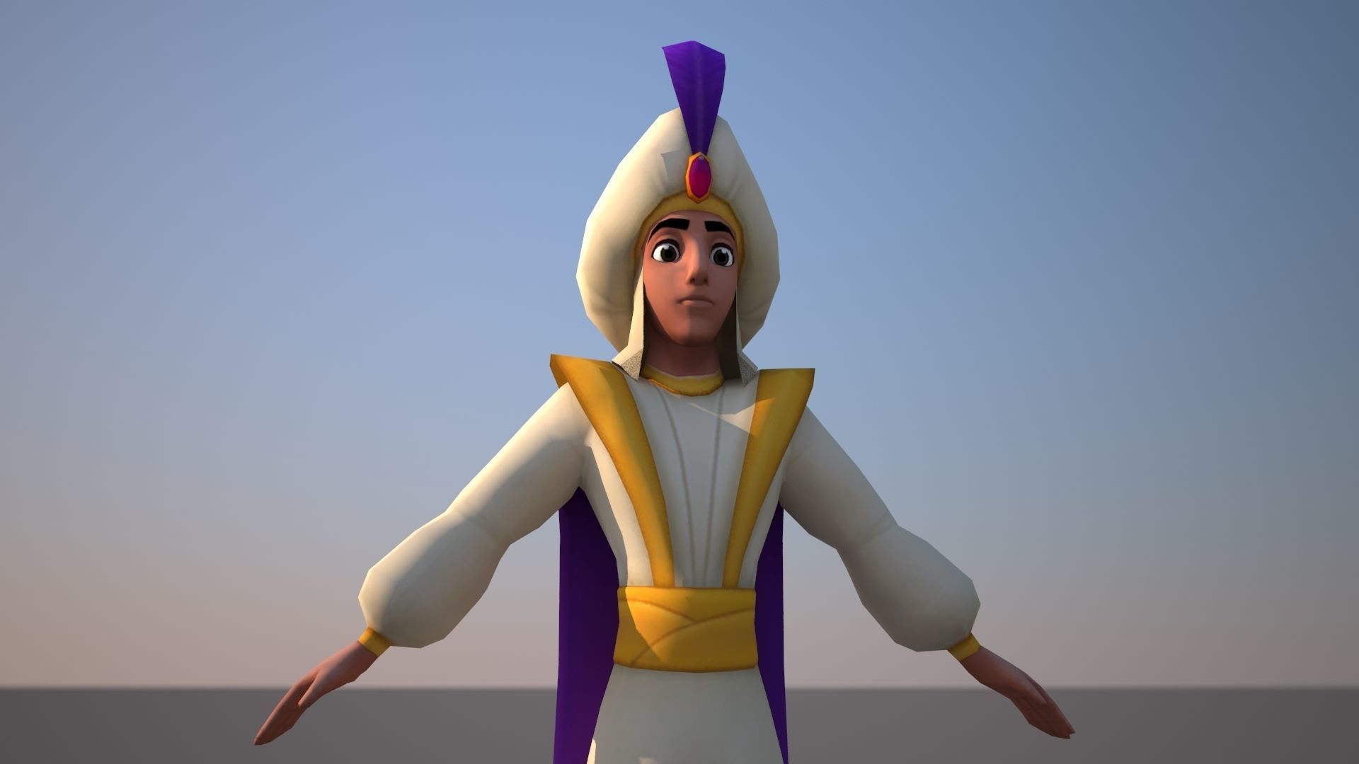 3D model Aladdin character from disney movie VR / AR / low-poly | CGTrader