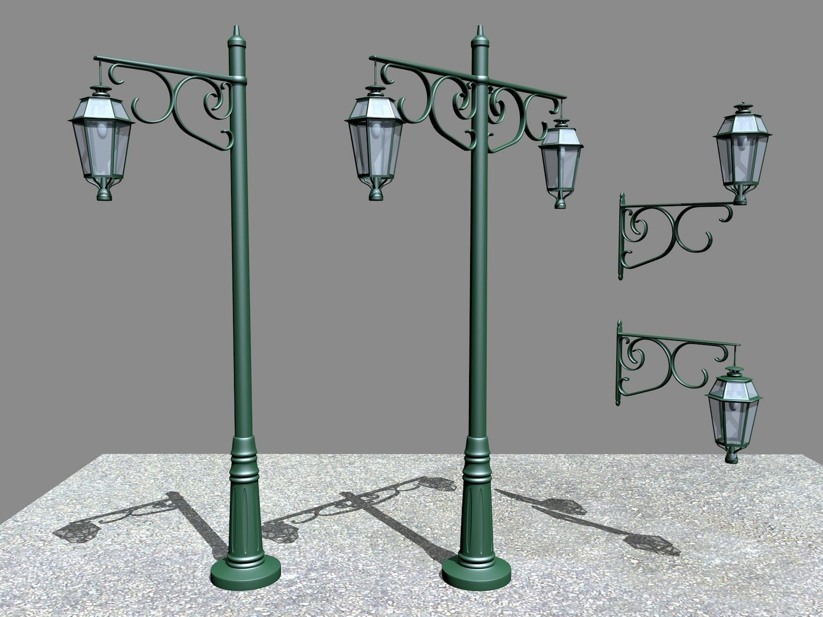 Street Lamps Collection 52 un 3D model | CGTrader