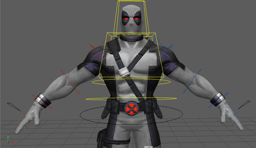 X Force DeadPool Rigged For 3D Animation 3D model rigged | CGTrader