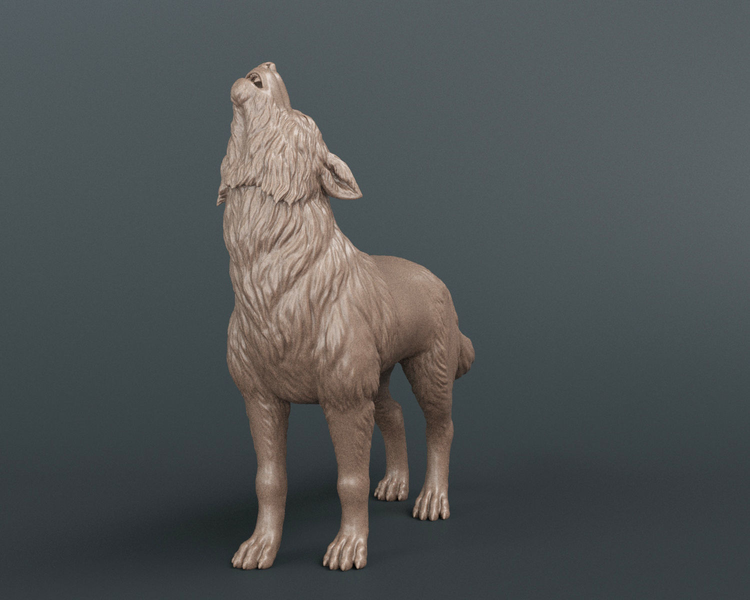 Howl Wolf 3D model 3D printable | CGTrader