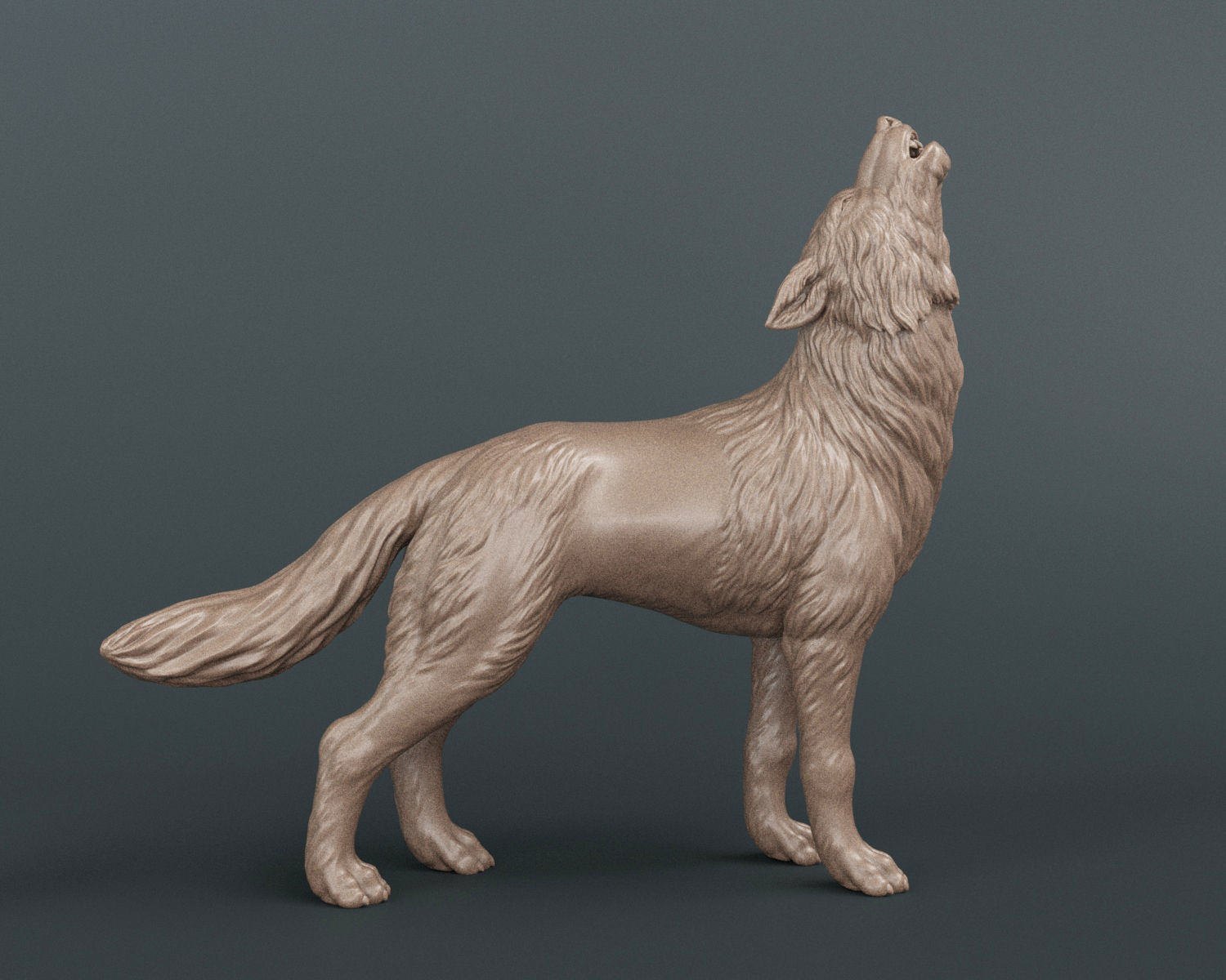 Howl Wolf 3D model 3D printable | CGTrader