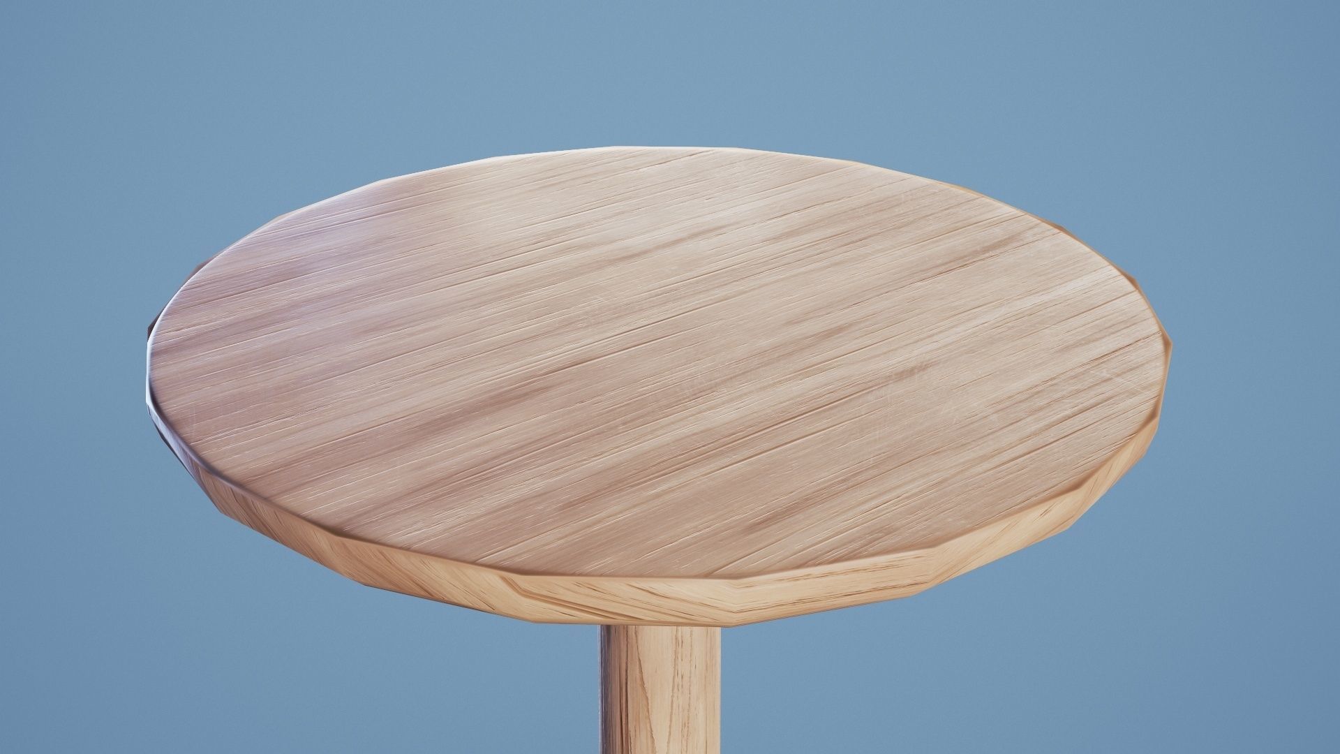 3D model Rounded Table 001 - Light Wood VR / AR / low-poly | CGTrader