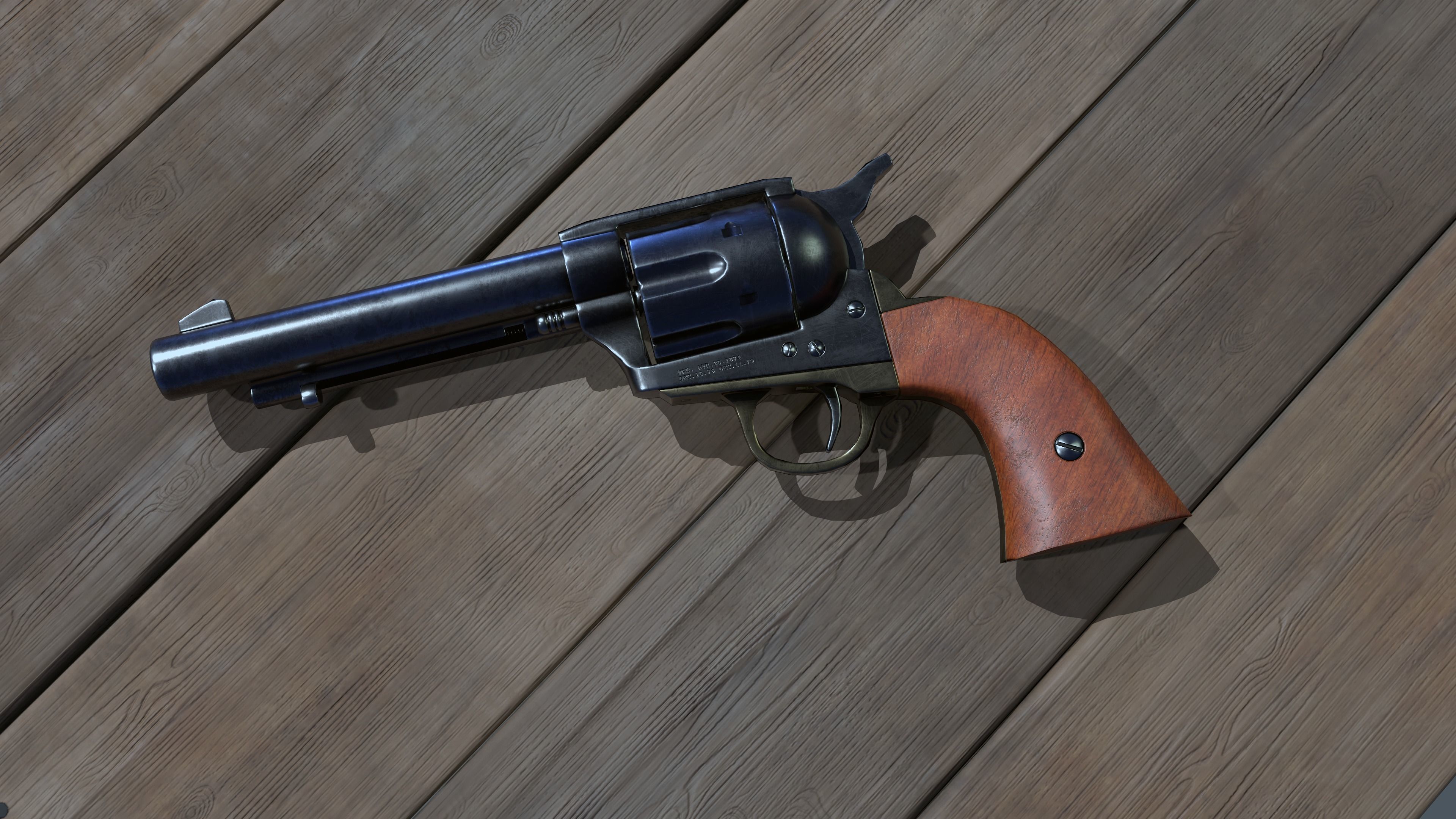 3D model Colt Single Action Army 1873 Peacemaker VR / AR / low-poly ...