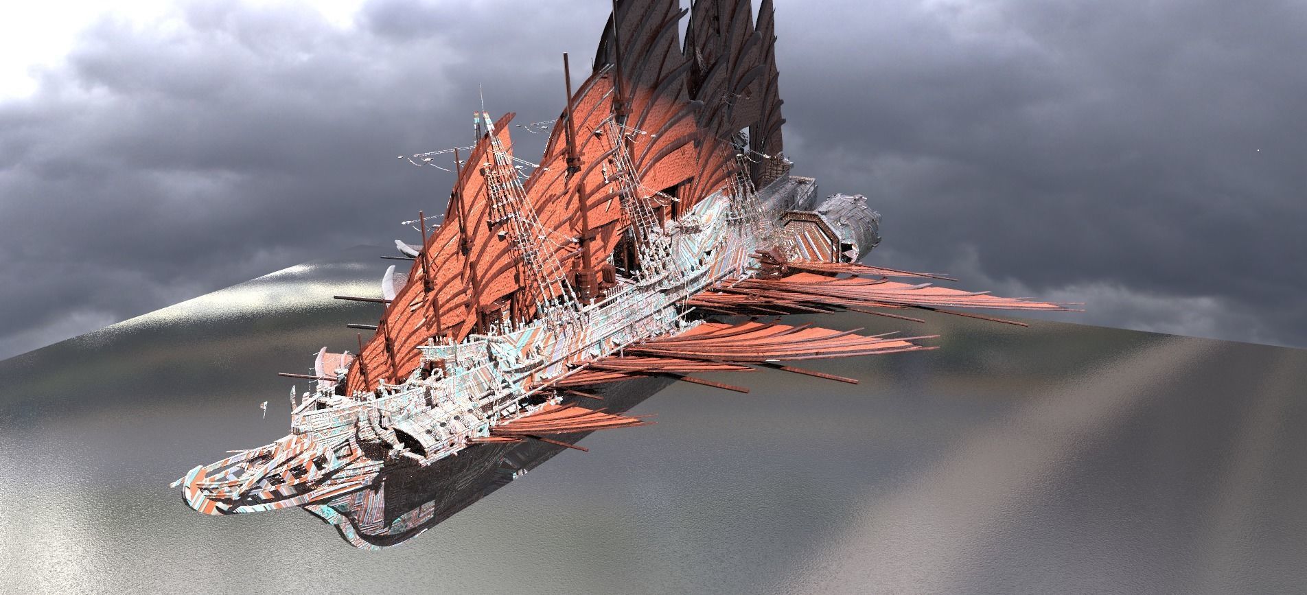 Hermes Drake ship 3D model | CGTrader