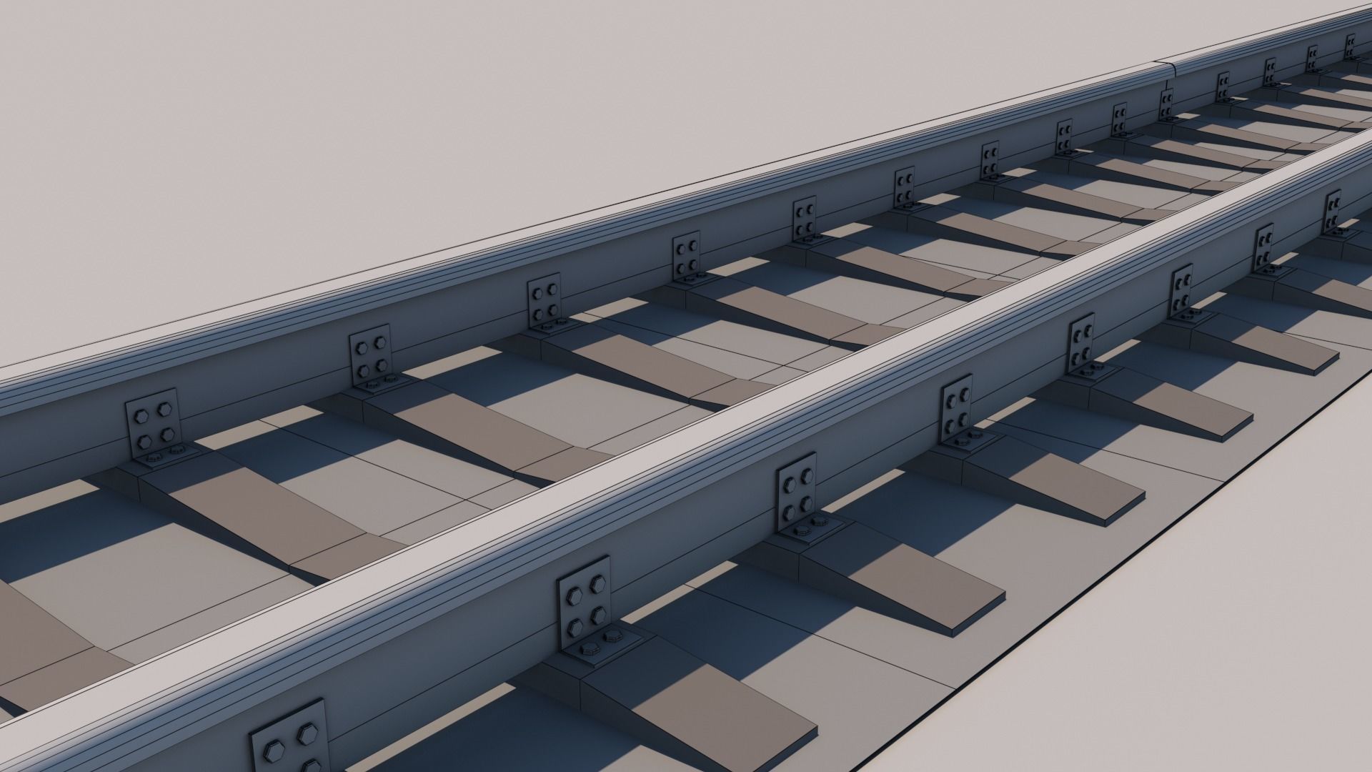 3D Rail Track Model free VR / AR / low-poly 3D model | CGTrader