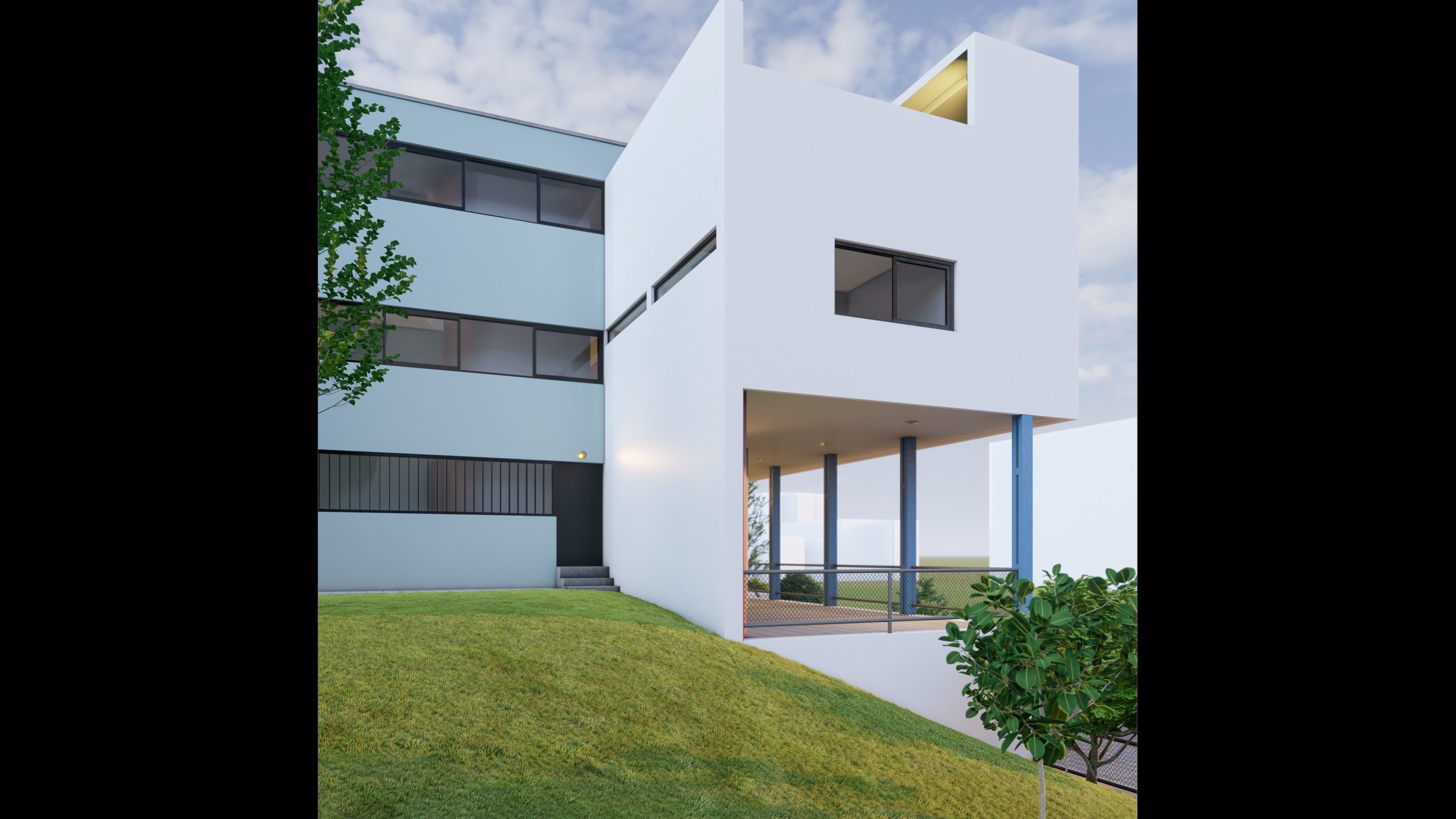 3D model Weissenhof-Siedlung Le Corbusier and Pierre Jeanneret VR / AR ...