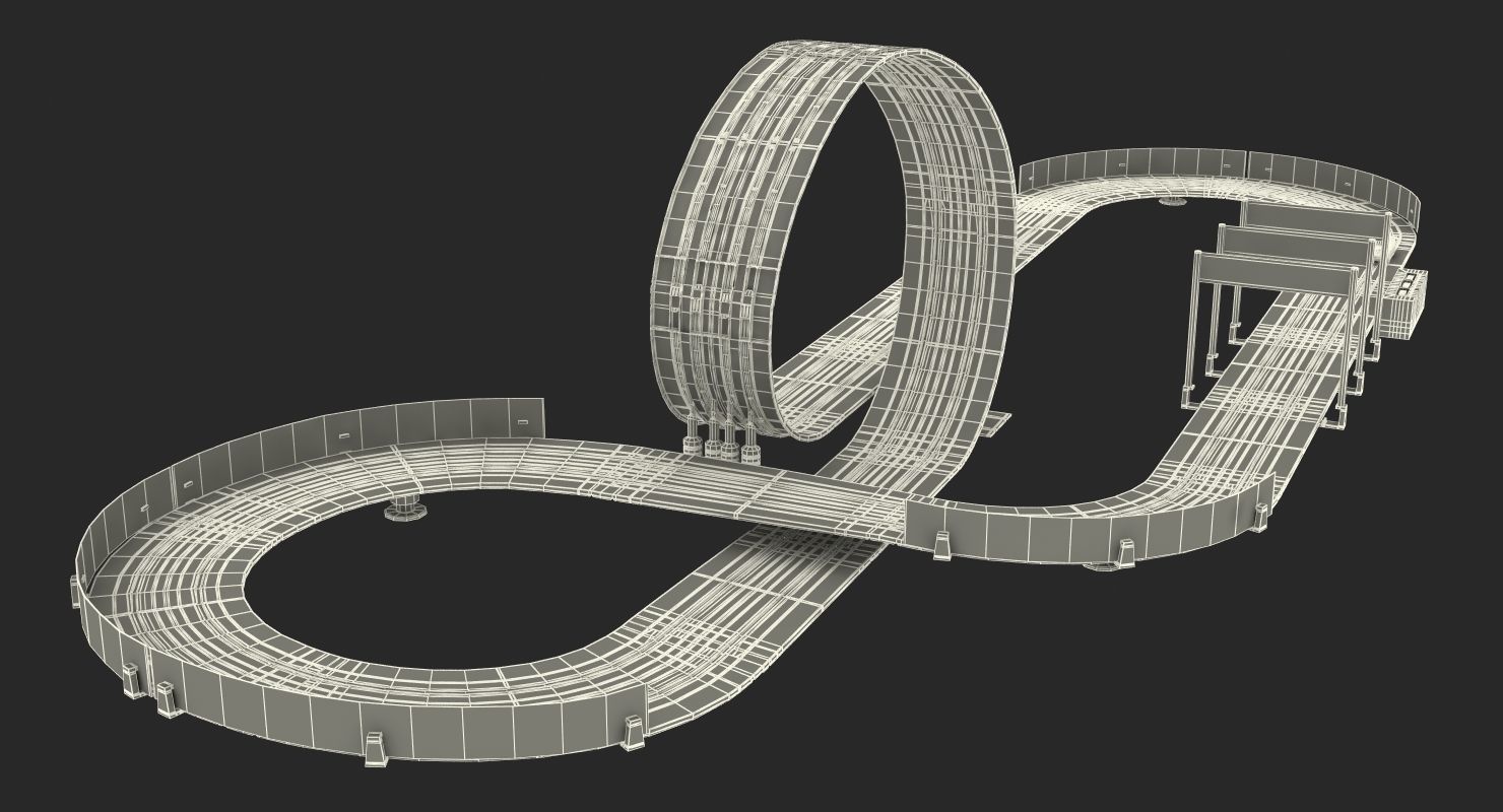Toy Racing Car Track with Cars Generic 3D model | CGTrader
