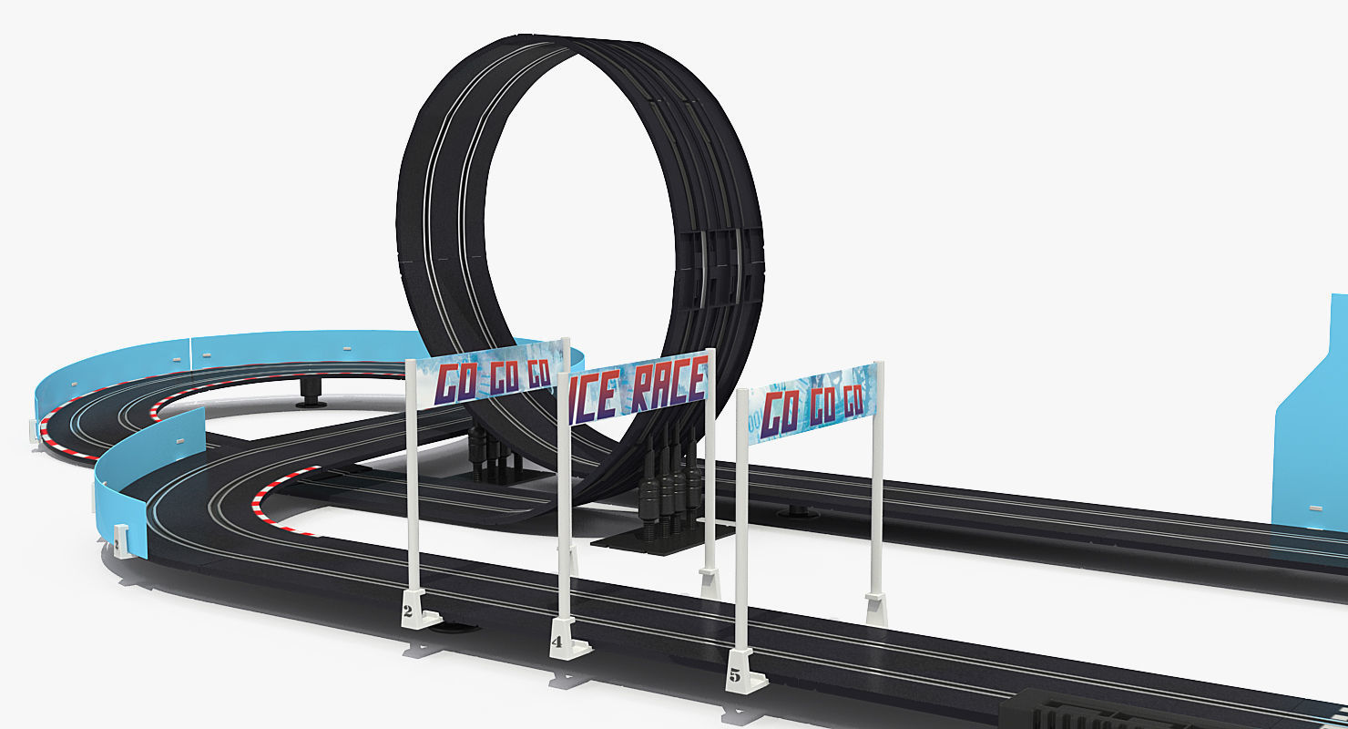 Toy Racing Car Track with Cars Generic 3D model | CGTrader
