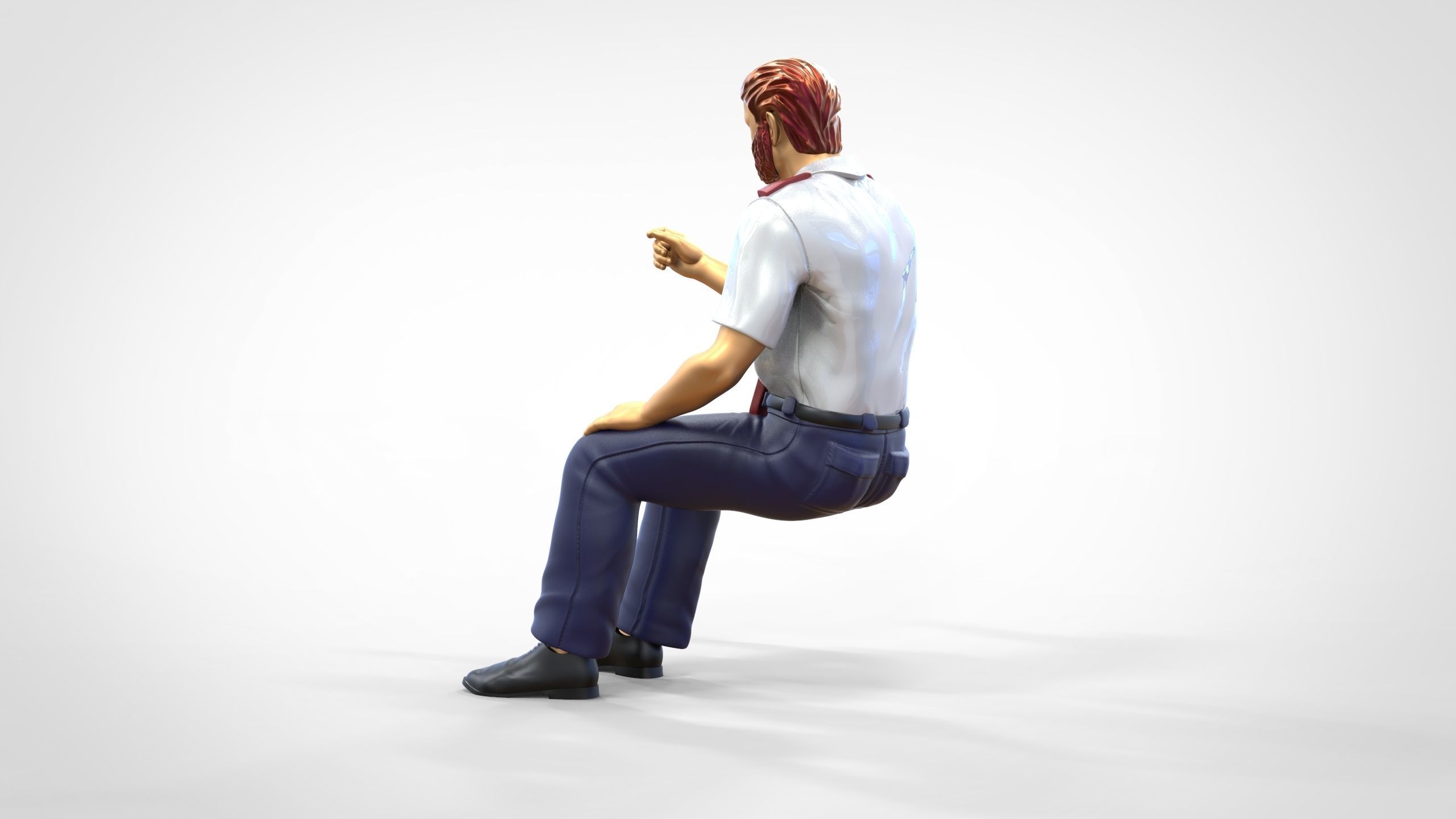 N6 Sitting Man Pilot 3D model 3D printable | CGTrader