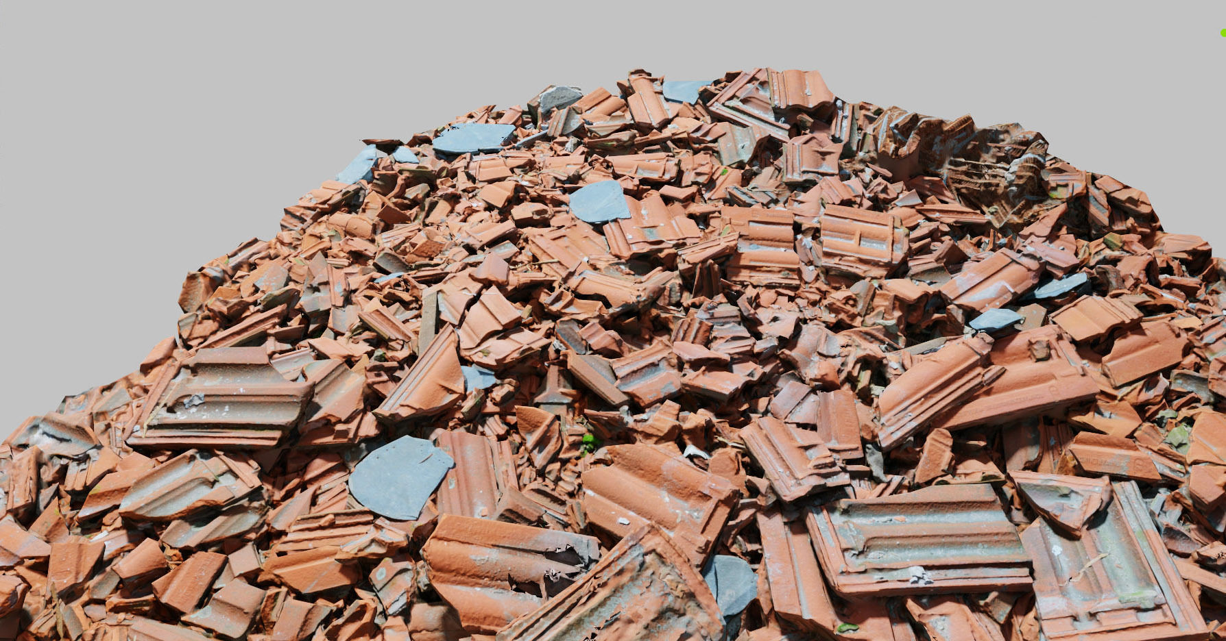 3D model Roof Rubble Pile Debris Tiles Scan PBR VR / AR / low-poly ...