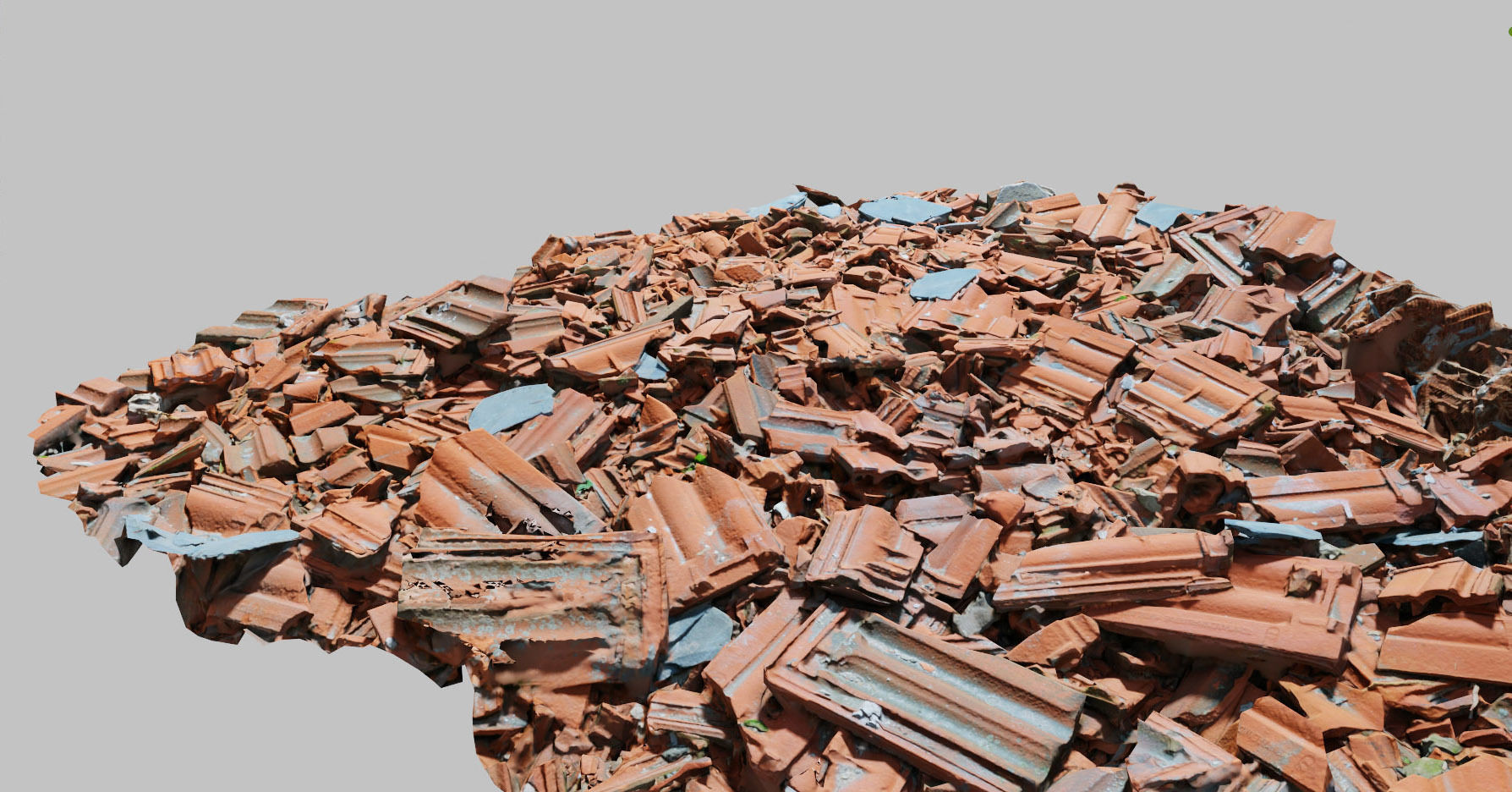 3D model Roof Rubble Pile Debris Tiles Scan PBR VR / AR / low-poly ...