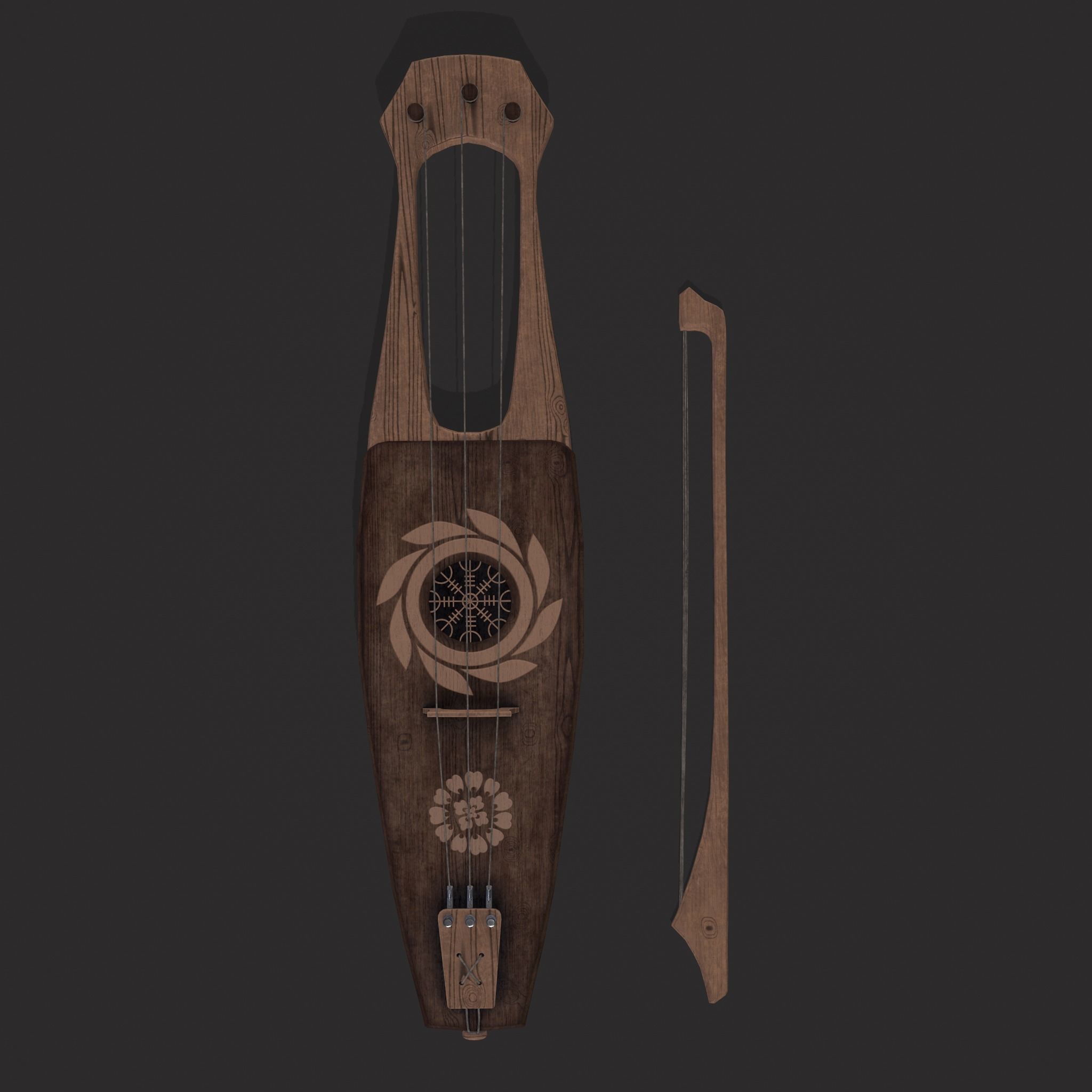 3D model Nordic Jouhikko Instrument VR / AR / low-poly | CGTrader
