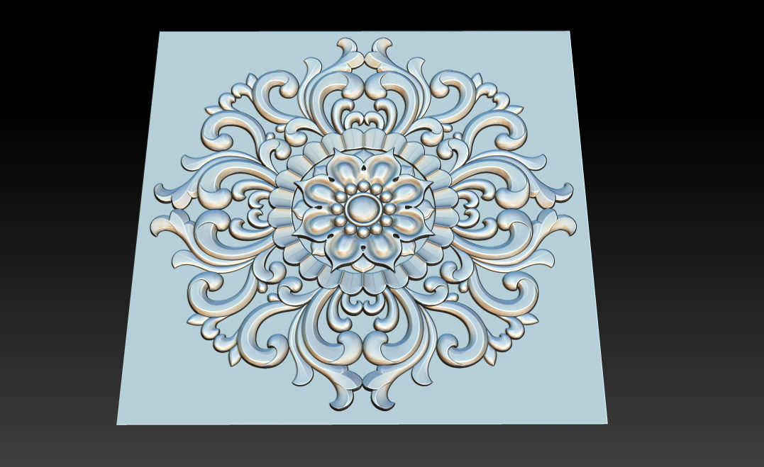 Floral-Decorative - CNC machine - 3D CNC 3D model 3D printable | CGTrader