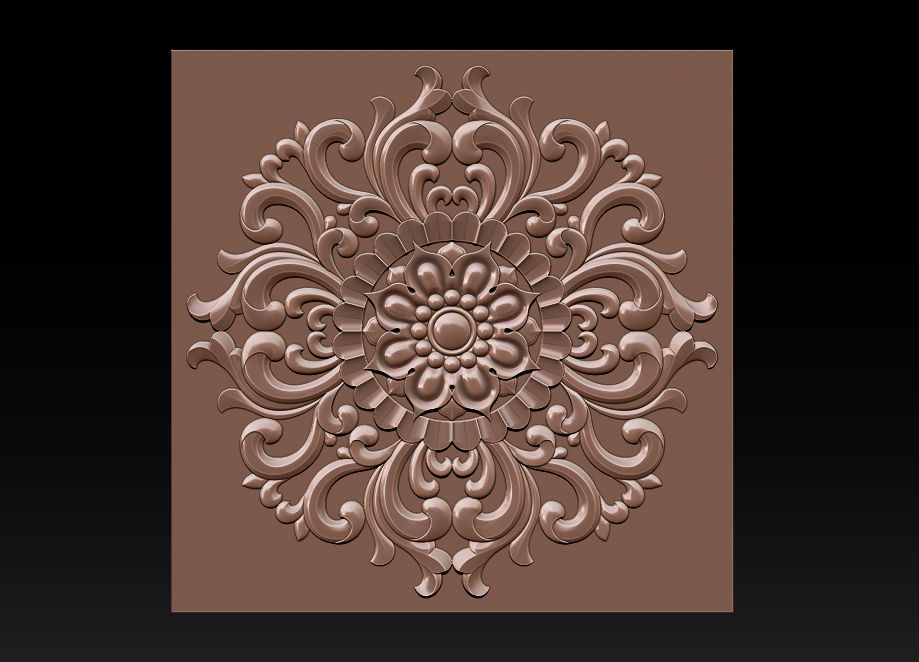Floral-Decorative - CNC machine - 3D CNC 3D model 3D printable | CGTrader
