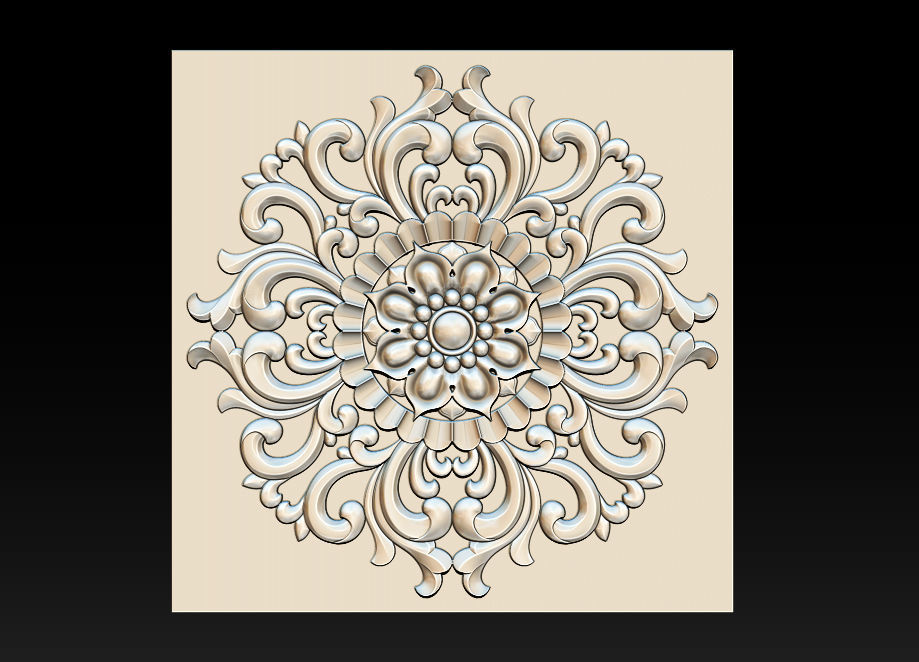 Floral-Decorative - CNC machine - 3D CNC 3D model 3D printable | CGTrader