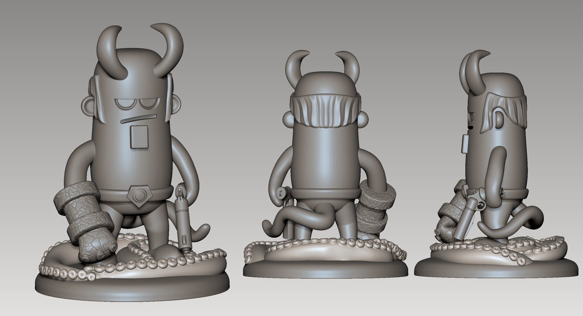 Hellboy STL devil figure 3D model 3D printable | CGTrader
