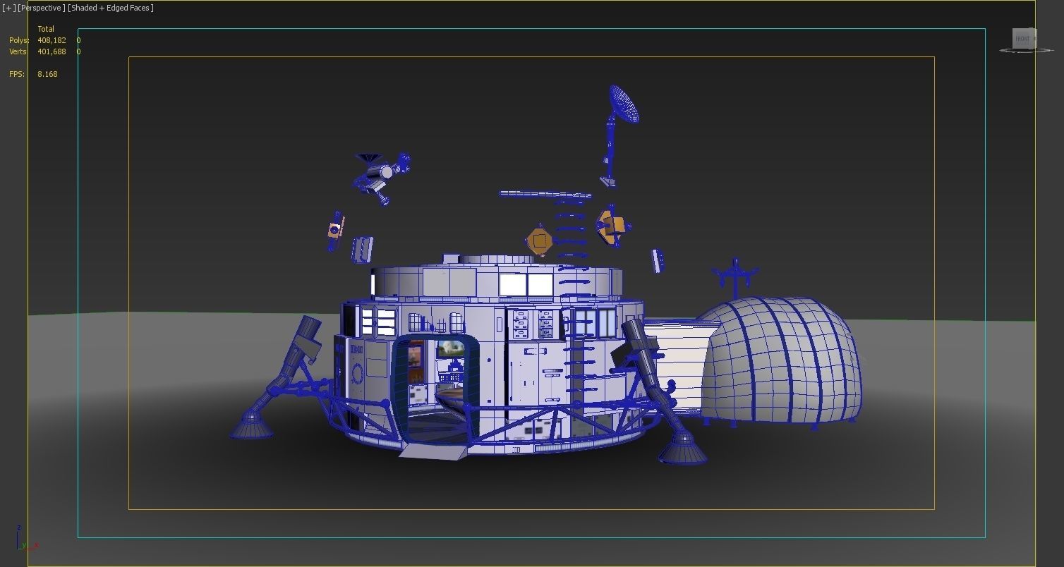 Space Ecological Park 3D model | CGTrader