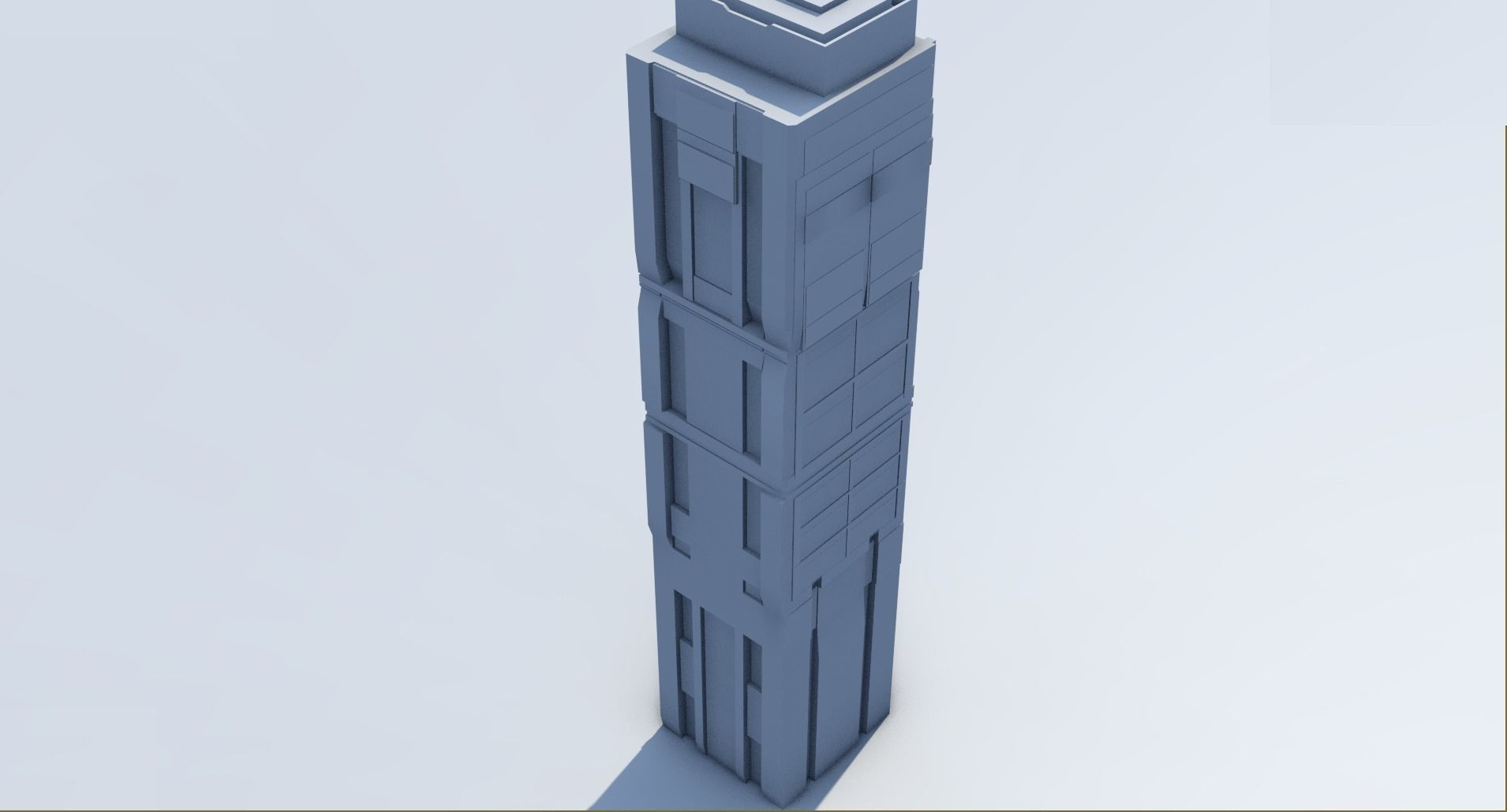 futuristic building 01 - gits set 3D model | CGTrader