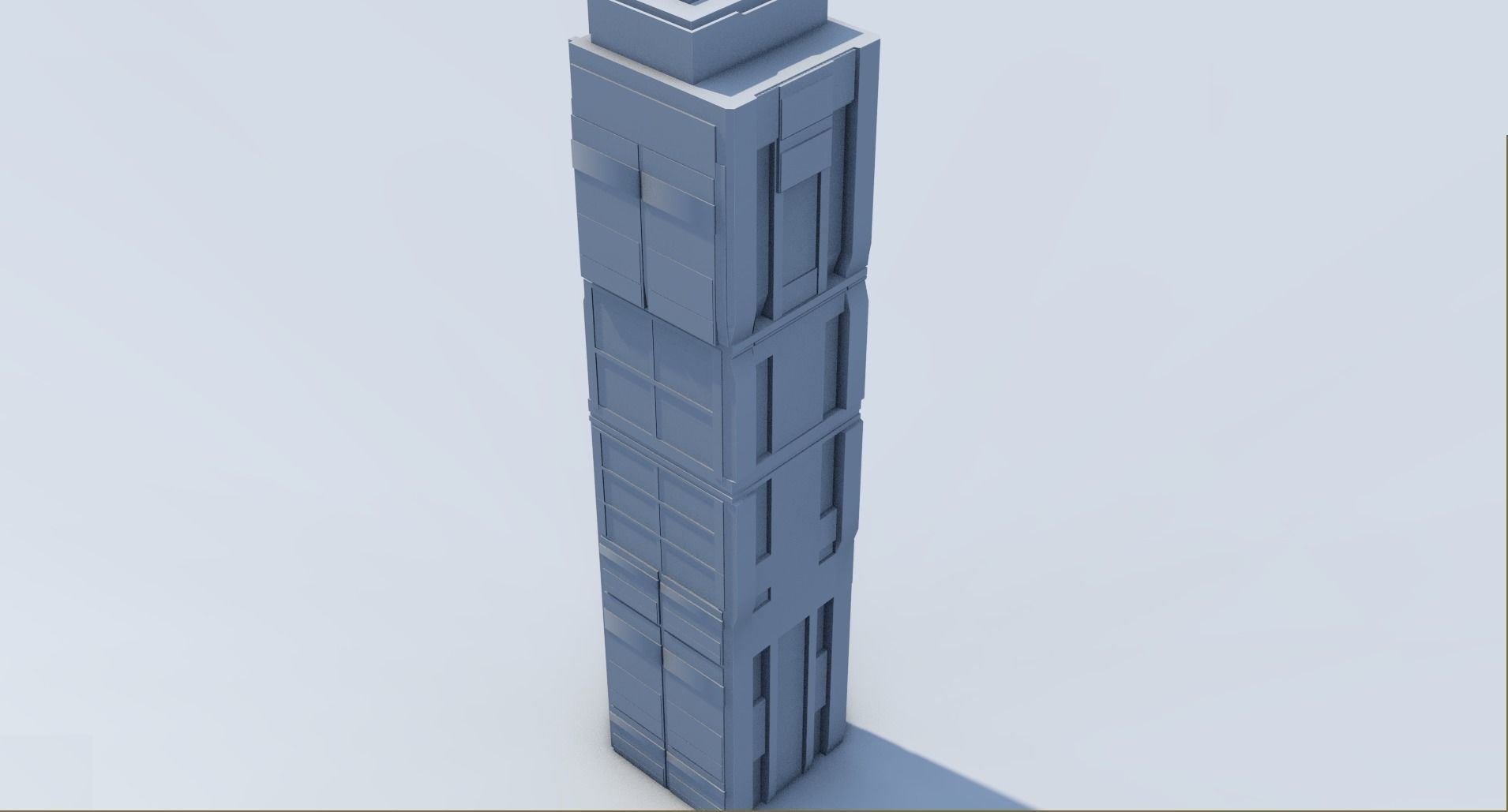 futuristic building 01 - gits set 3D model | CGTrader