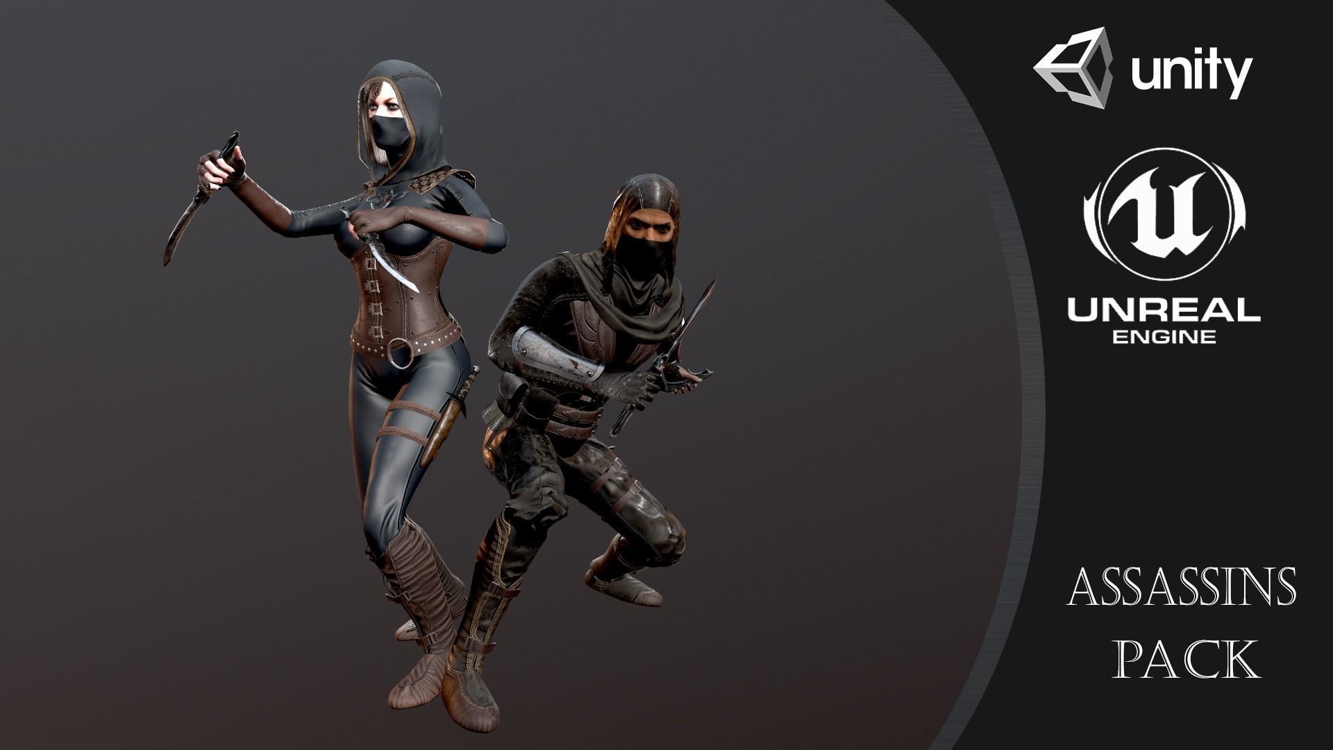 3D model Assassins PACK VR / AR / low-poly | CGTrader