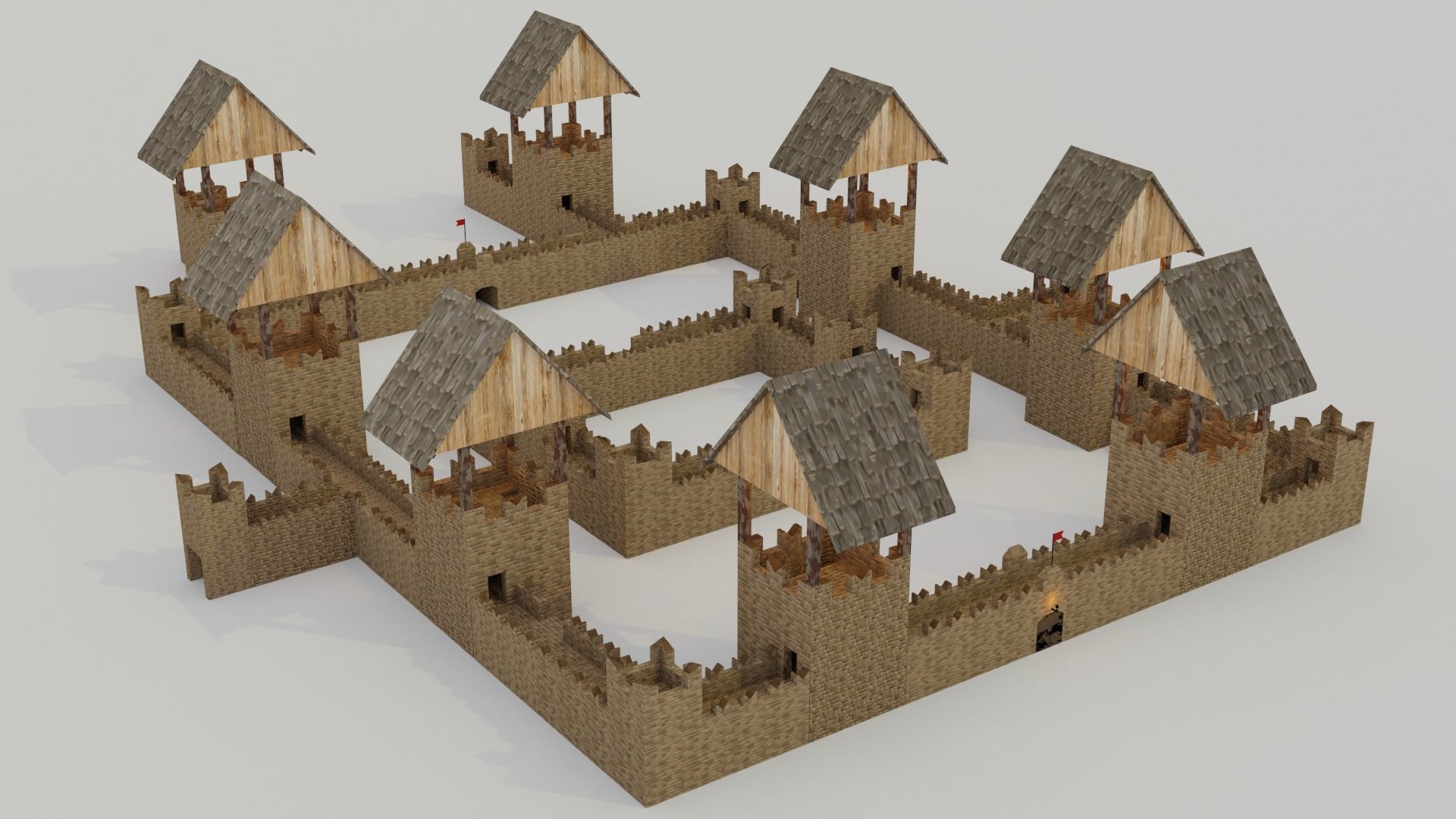 Stone fort free VR / AR / low-poly 3D model | CGTrader