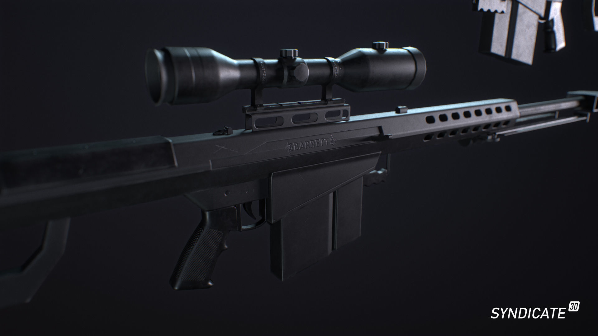 3D model Barrett M82 Sniper Rifle VR / AR / low-poly | CGTrader