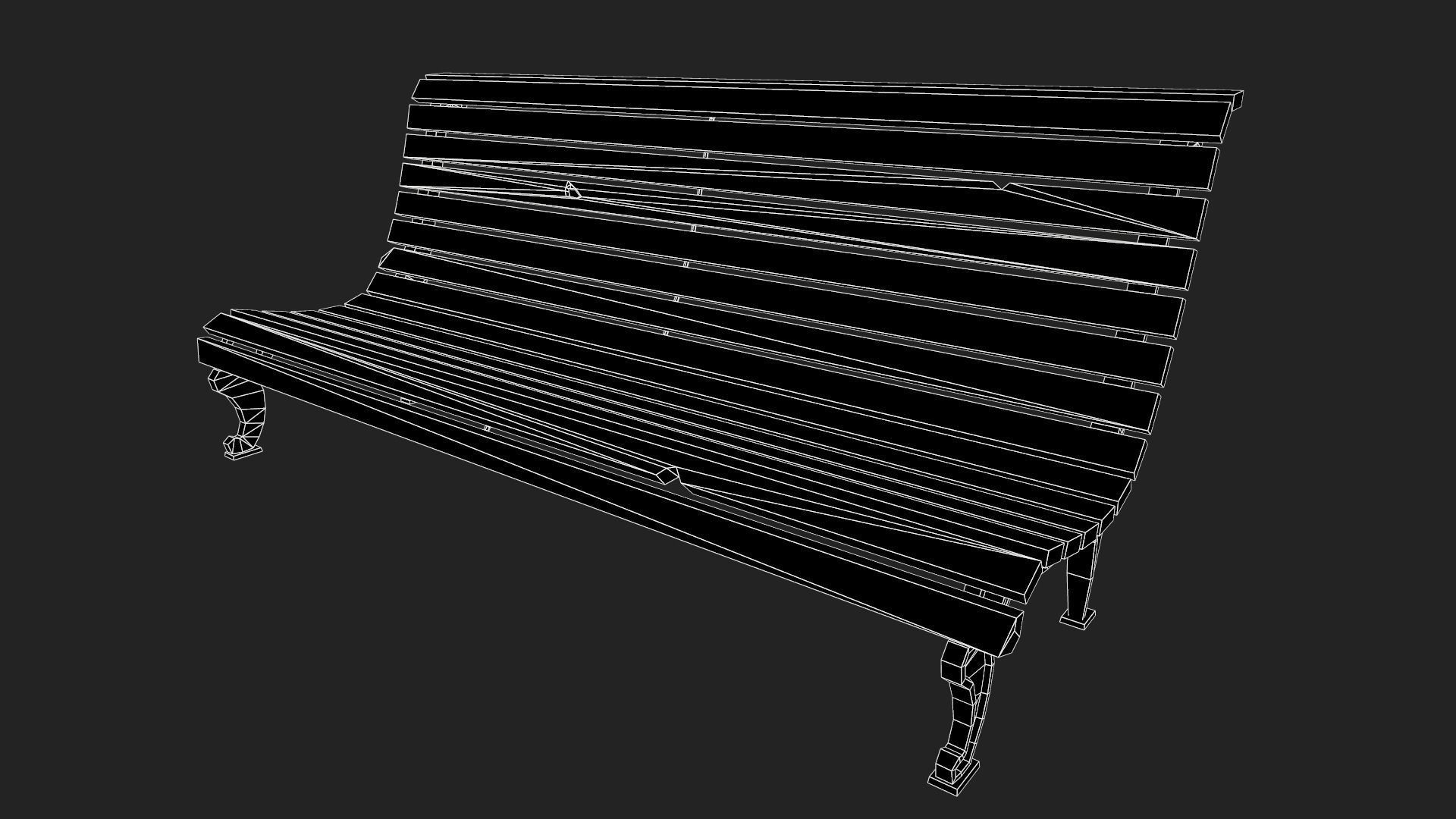 3D model Benches Low Poly Set VR / AR / low-poly | CGTrader