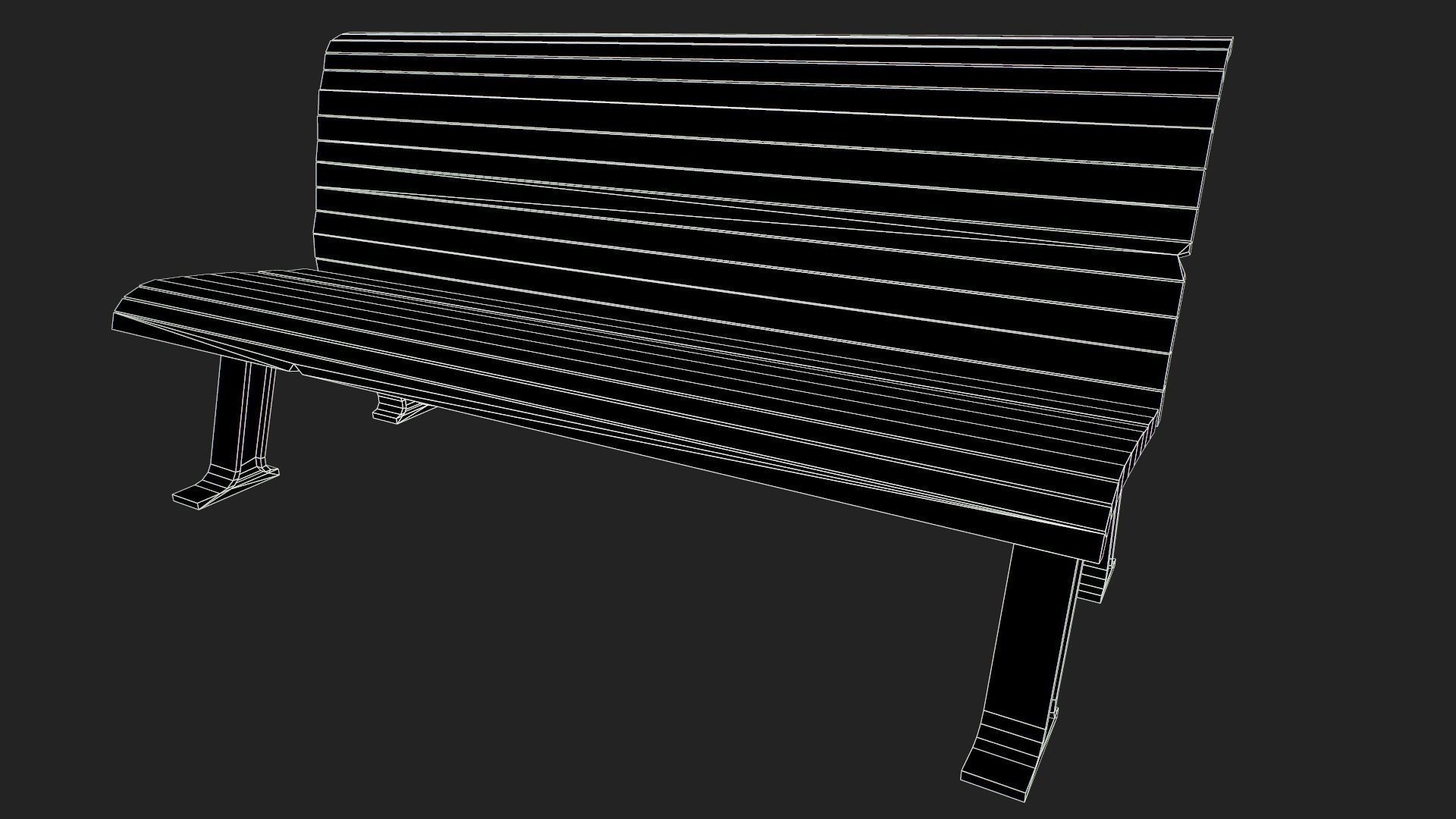 3D model Benches Low Poly Set VR / AR / low-poly | CGTrader