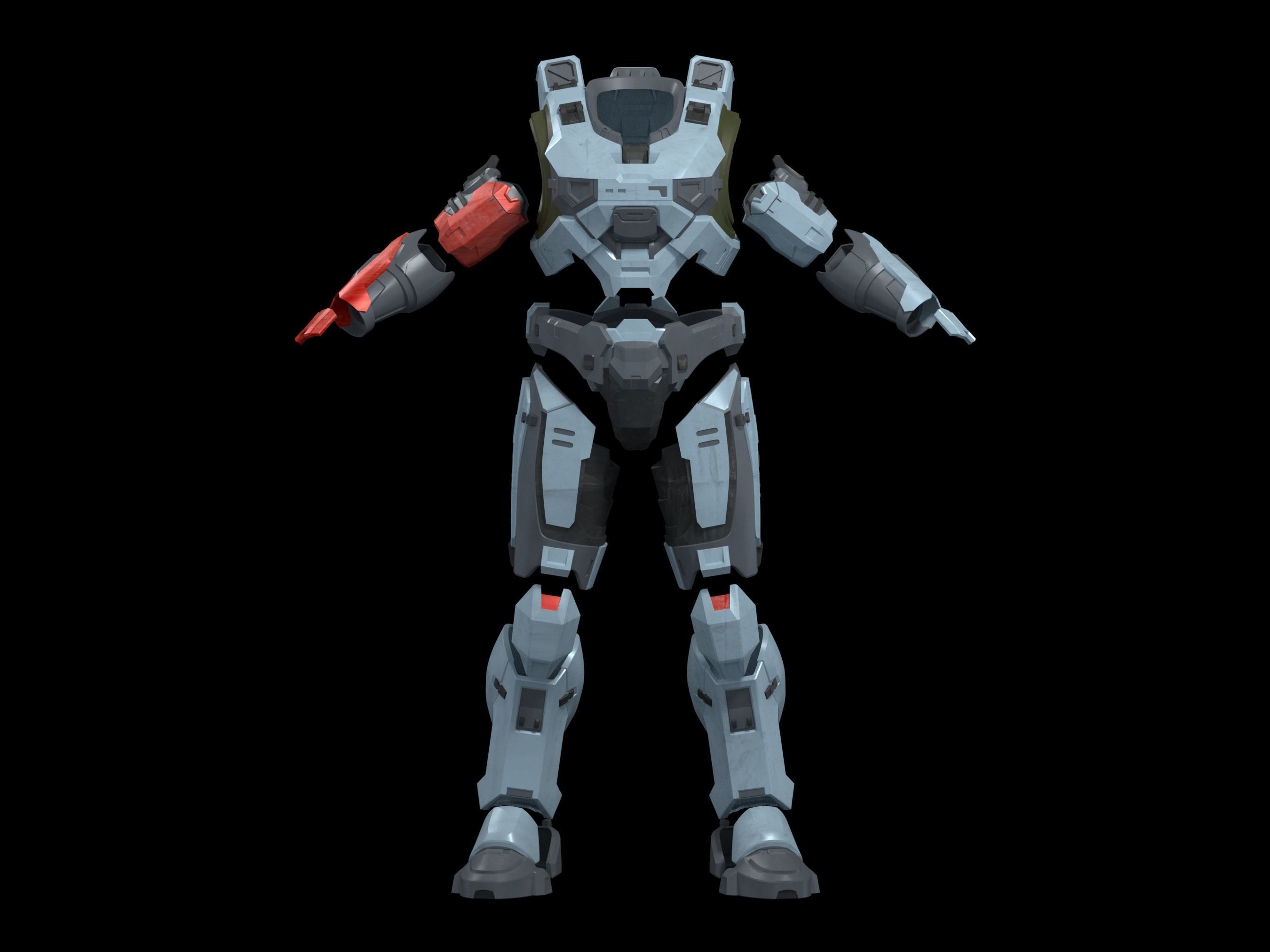 HALO Infinite Mk VII armor only 3d print files 3D model 3D printable ...