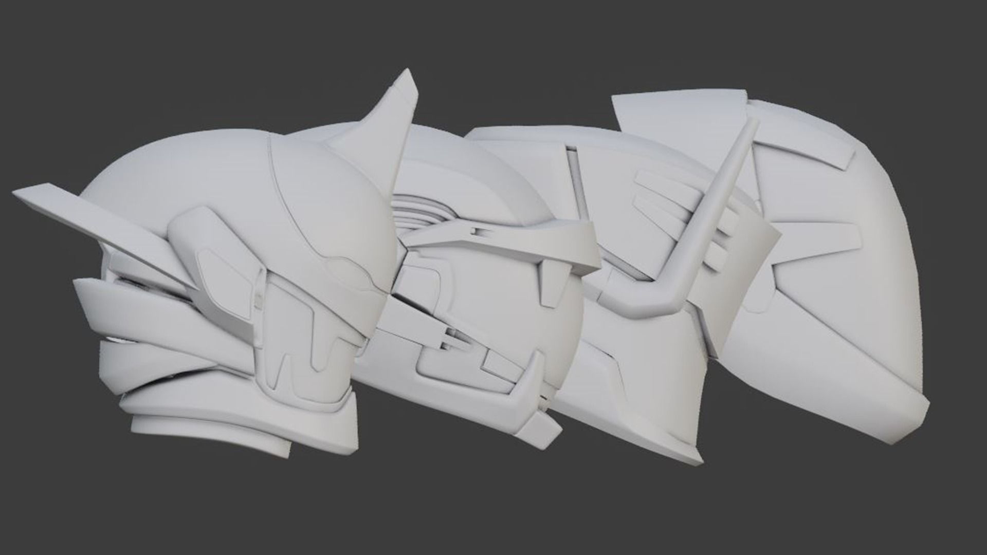 SciFi Helmet Base Mesh Pack 1 3D model | CGTrader