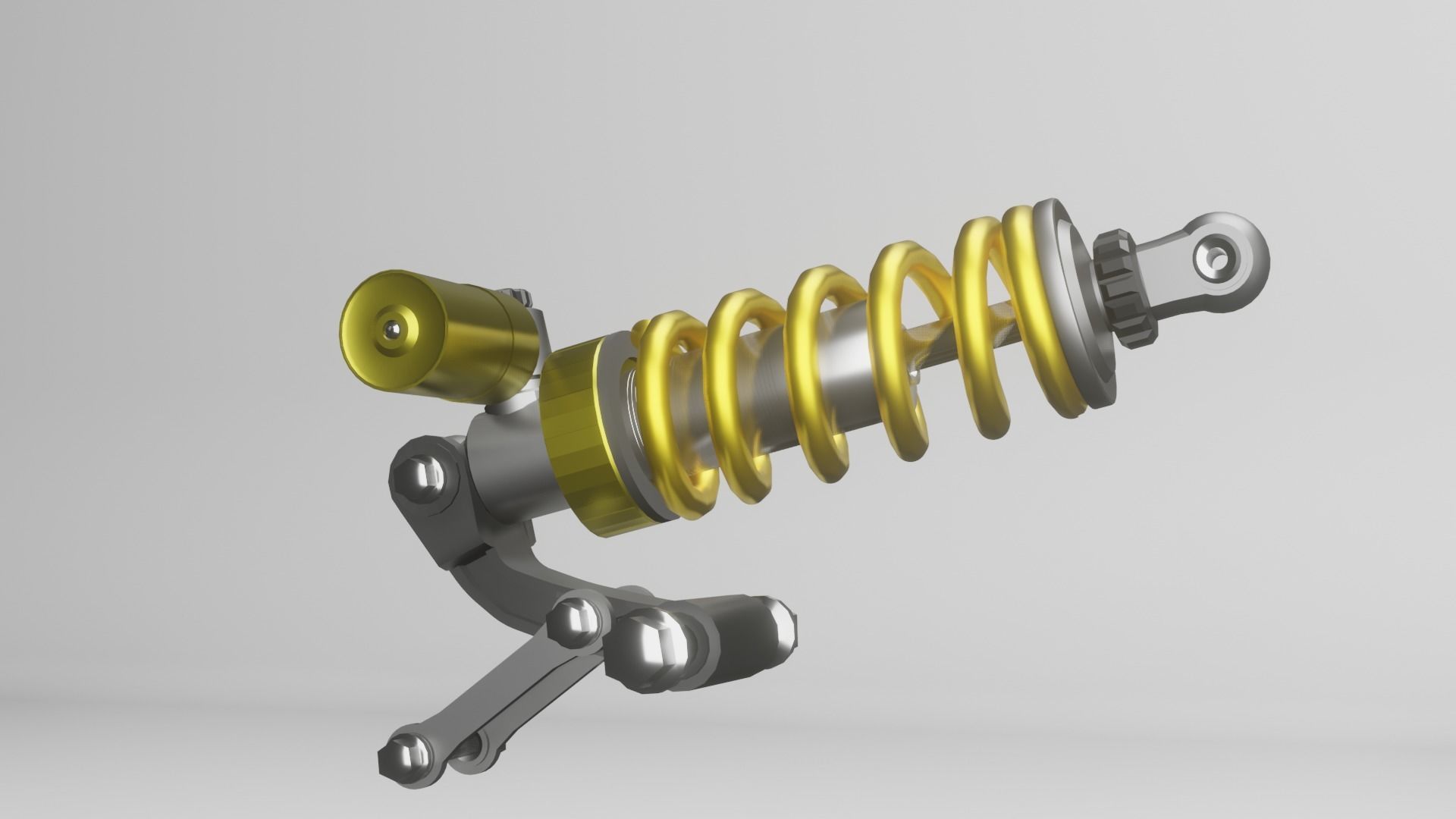 Rear Monoshock Suspesion for Motorcyle with Prolink 3D model | CGTrader