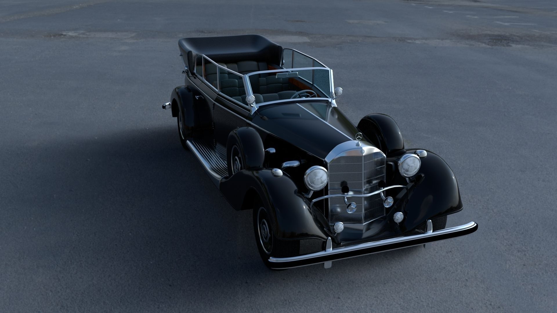 Mercedes 770K Staff Car HDRI 3D model | CGTrader