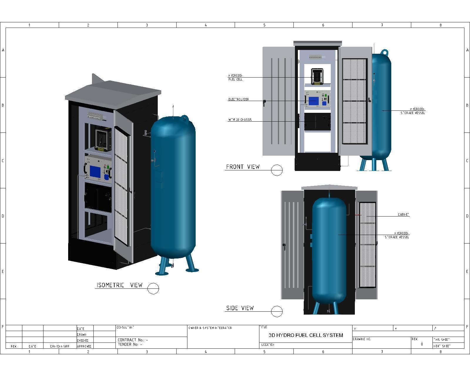 3D model HYDRO FUELL CELL SYSTEM VR / AR / low-poly | CGTrader