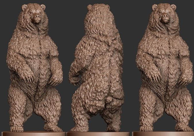 bear sculpture 3D model 3D printable | CGTrader